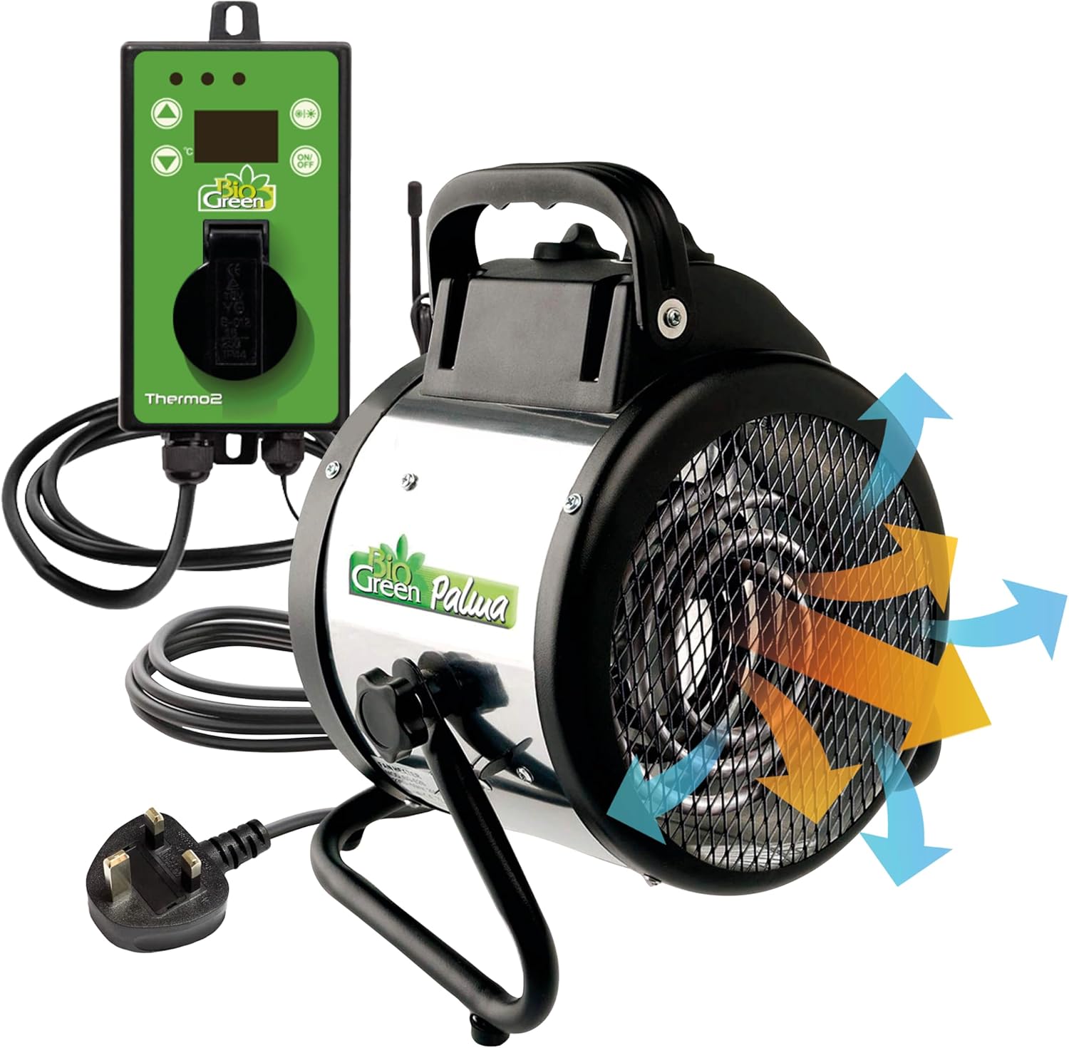 Bio Green PAL 2.0/GB 2KW Palma Heater with Digital Thermostat : Amazon ...