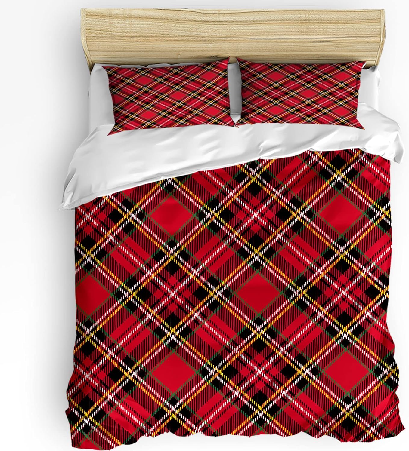 Amazon.com: JEANCZ Duvet Cover Set Queen Size with Zipper Closure ...