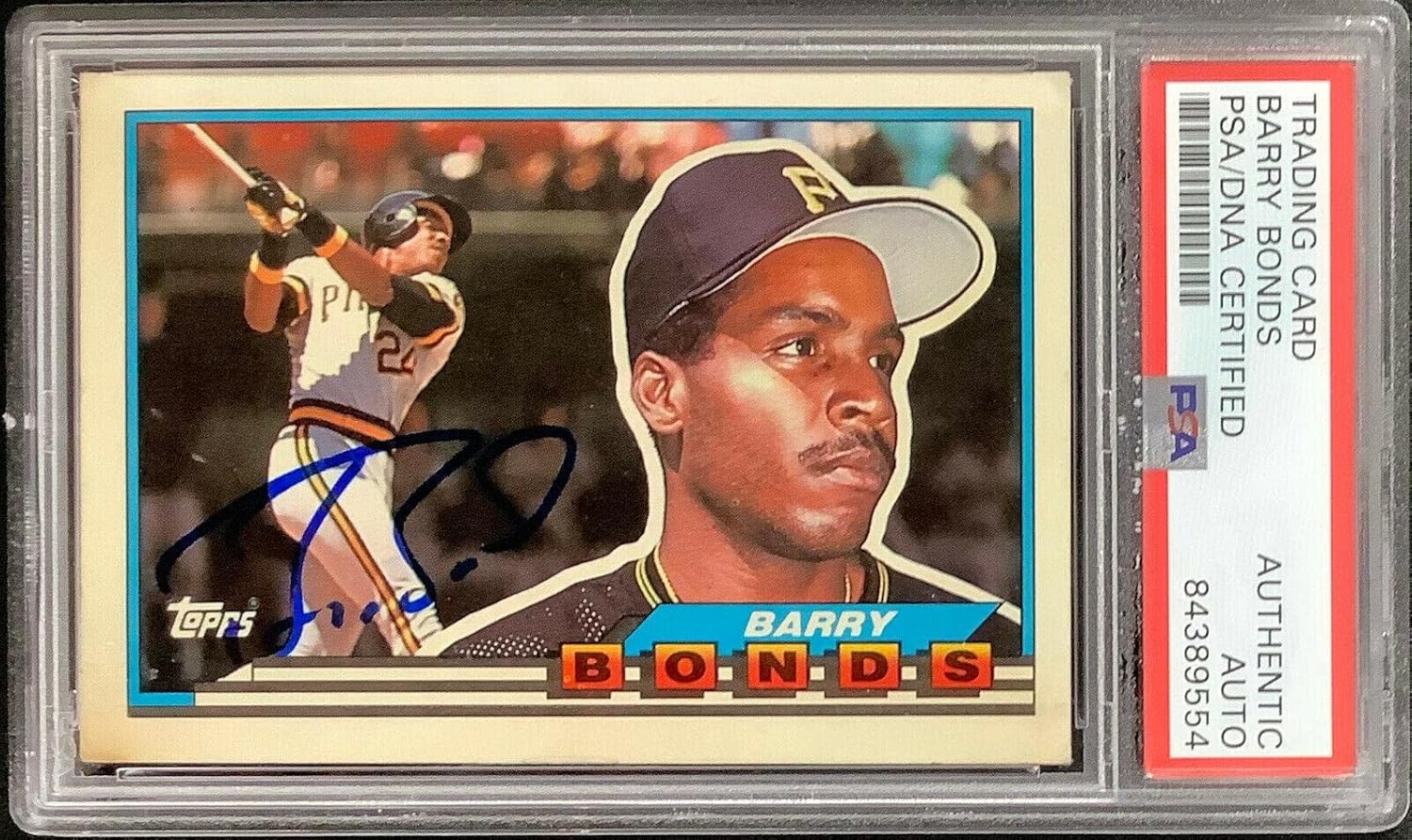 Barry Bonds Signed 1989 Topps #5 Baseball Card Pirates MVP Autograph ...