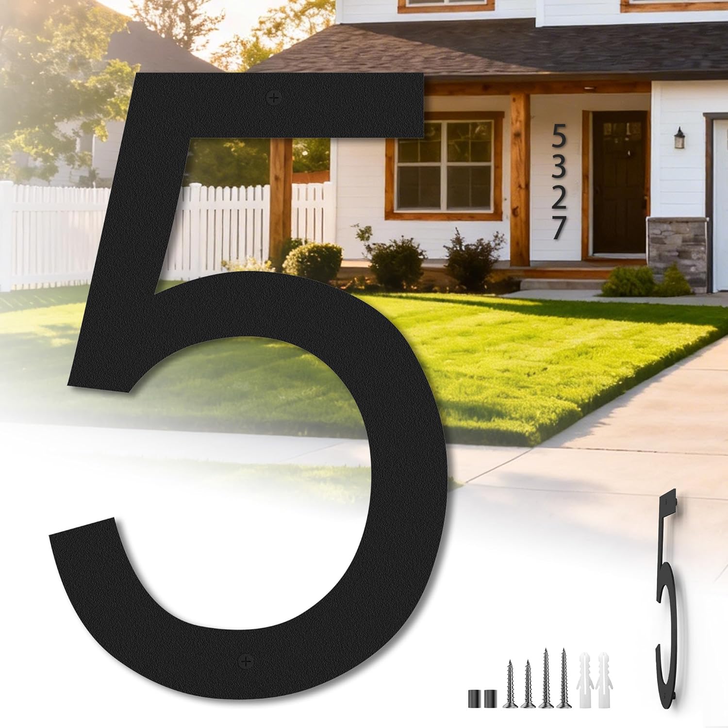 Amazon.com: YUEYIN 16 Inch Extra Large House Numbers for Outside, Black ...
