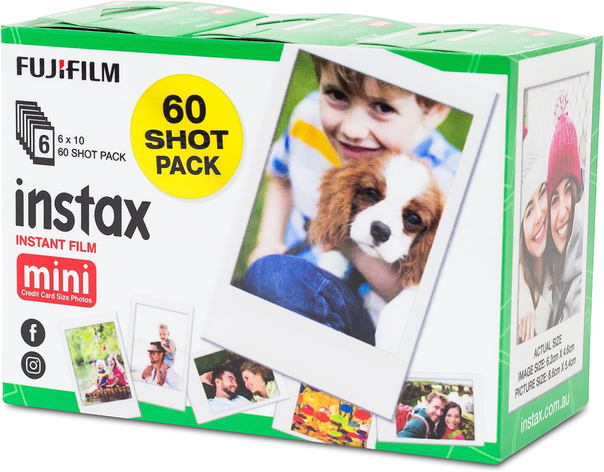 Instax Fujifilm Mini Film, White 60 Pack: Film: Amazon.com.au