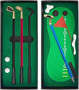 Amazon.com: MCPINKY 7PCS Golf Pen Set, Mini Desktop Golf Gift Set ...