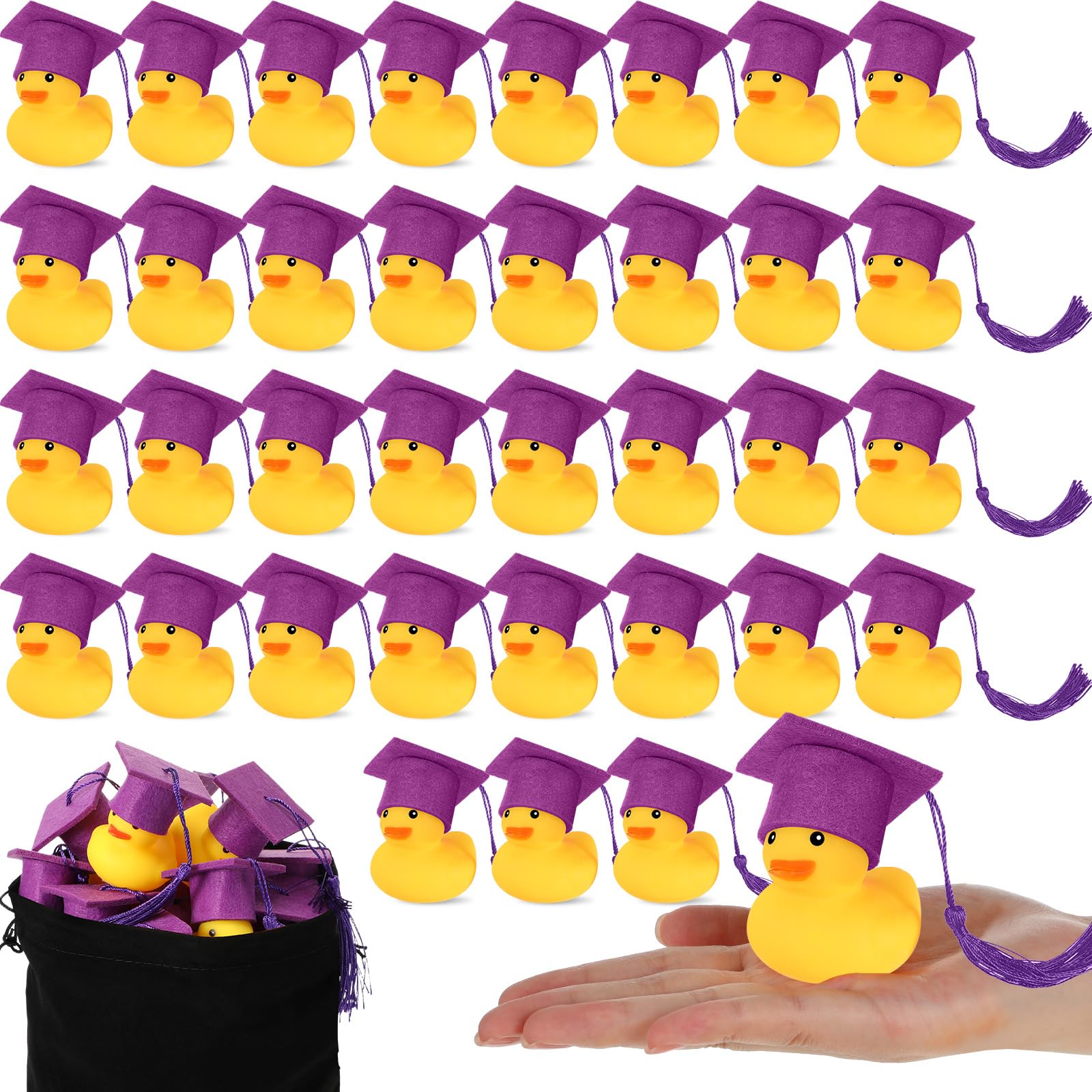 Snapklik.com : Jerify 48 Pcs Graduation Rubber Ducks