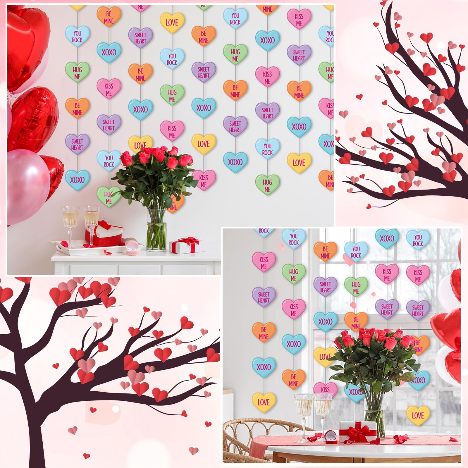 Snapklik.com : 15 Pcs Valentines Day Candy Heart Decorations Valentine ...