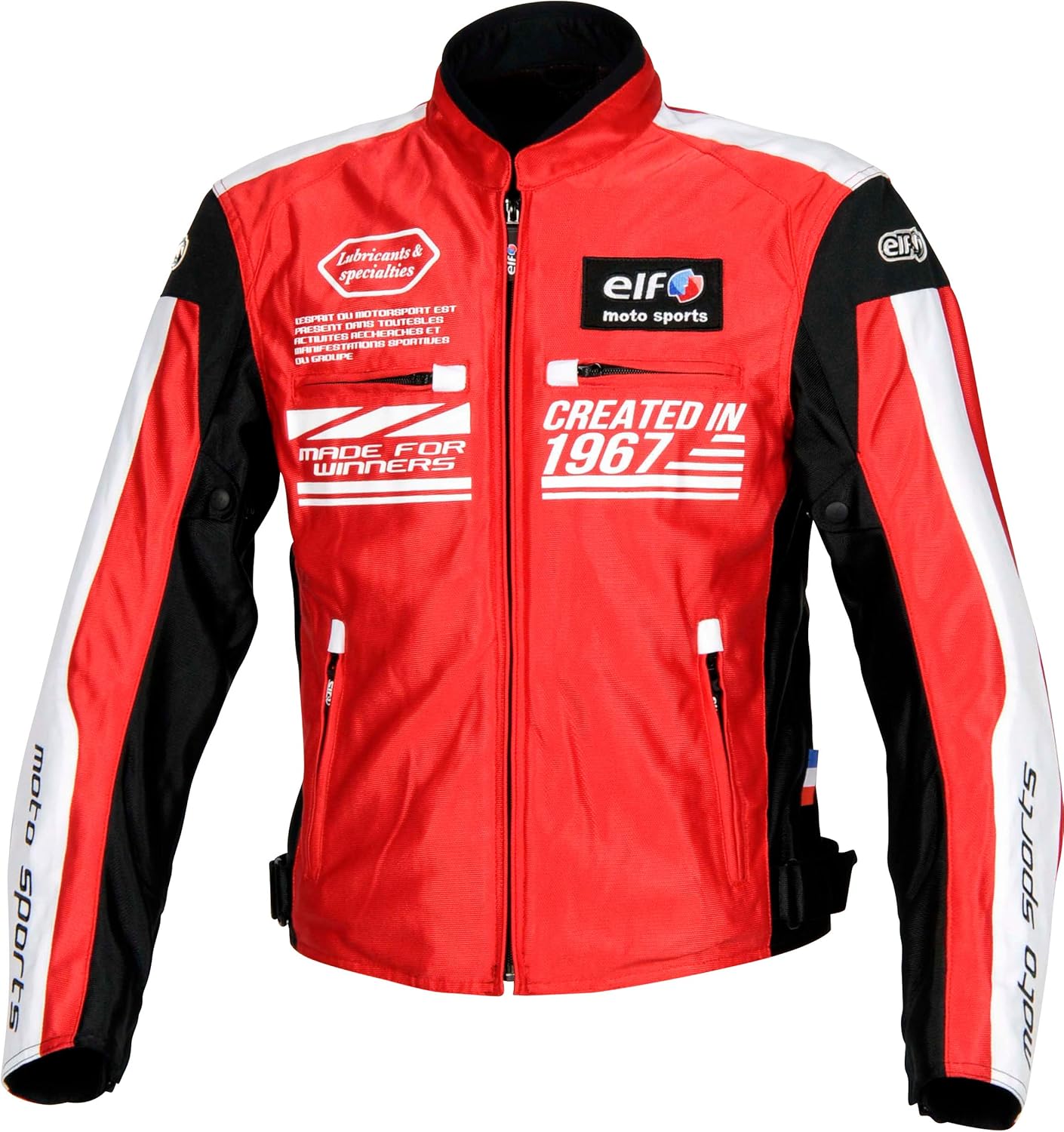 Amazon | エルフ(ELF) バイク用ジャケット イデアールメッシュジャケット レッド&ホワイト Lサイズ EL-9225 | ジャケット | 車＆バイク