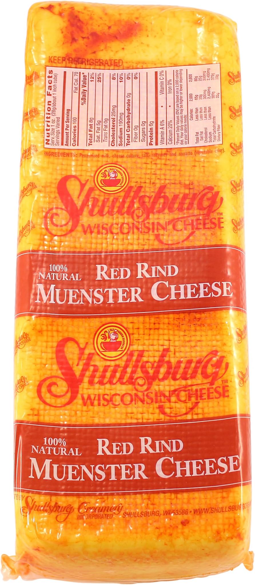 Amazon.com: Shullsburg Creamery - Muenster Cheese - 6 Pound Loaf ...