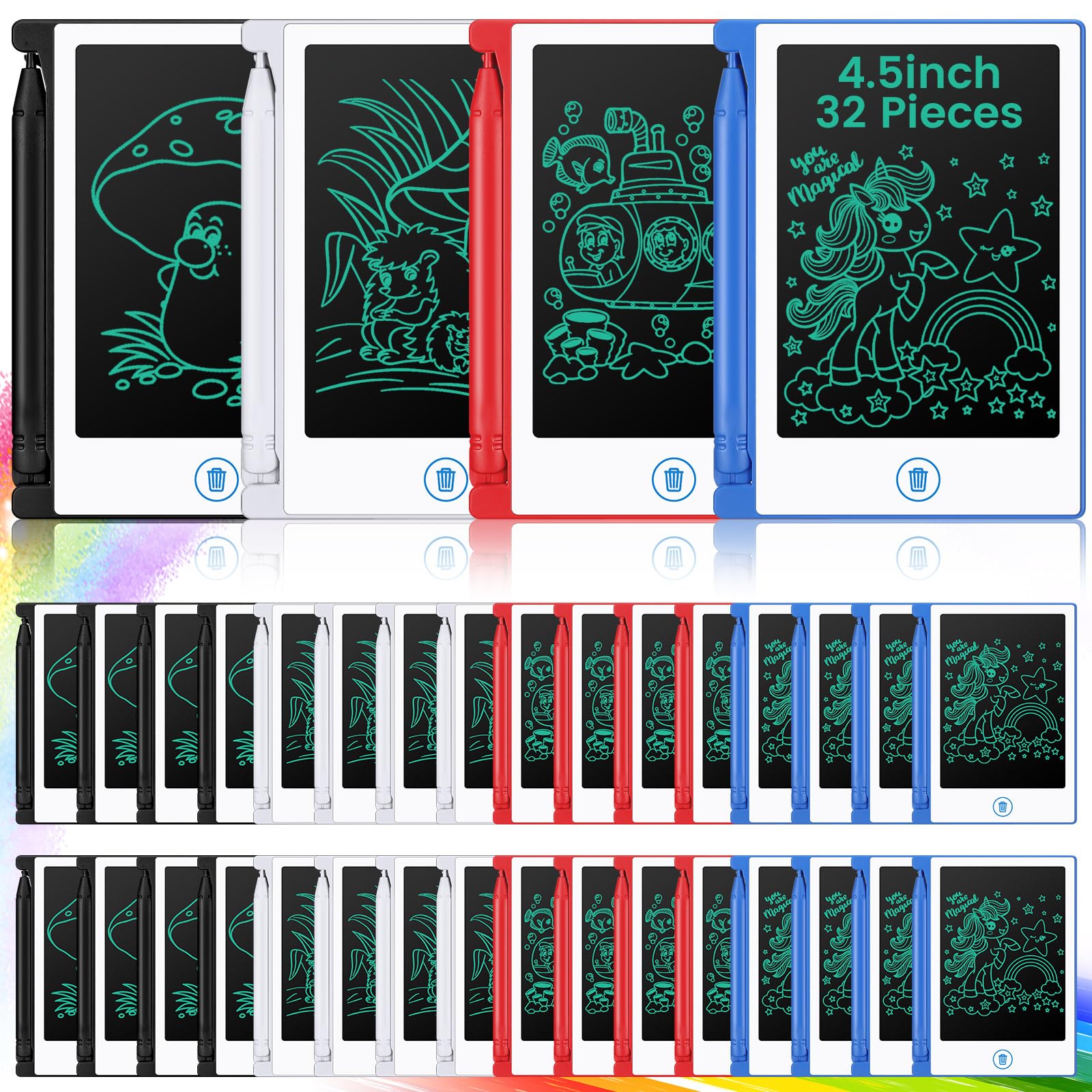 Amazon.com: 32 Pieces Mini LCD Writing Tablet 4.5 Inch Educational Toys ...
