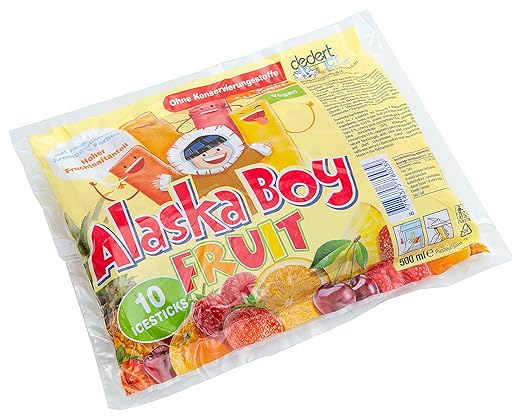 Alaska Boy Icesticks Fruit (20x 500ml) | 200x Wassereis mit je 50ml ...