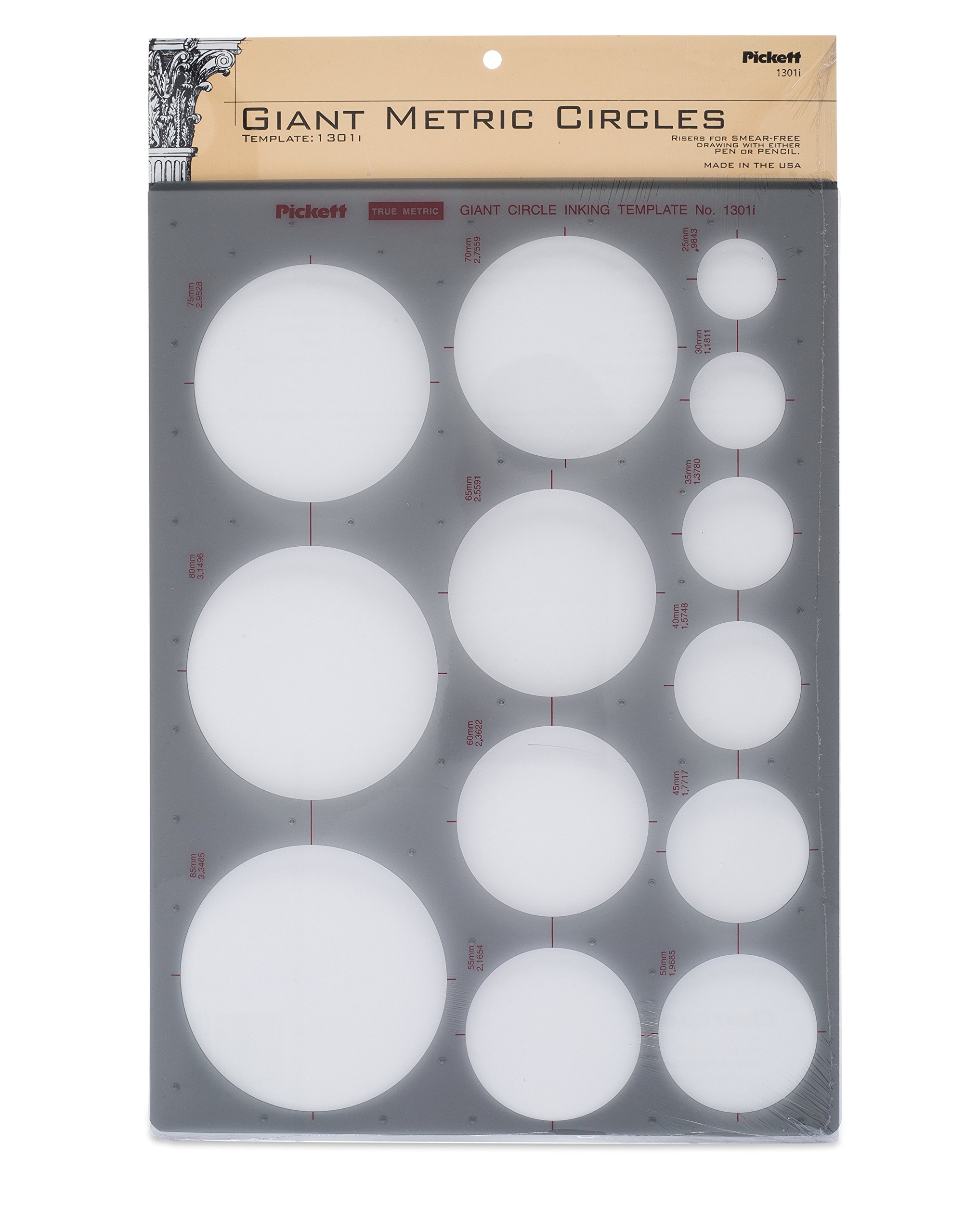 Snapklik.com : Pickett Giant Metric Circles Template, Circle Range 25mm ...