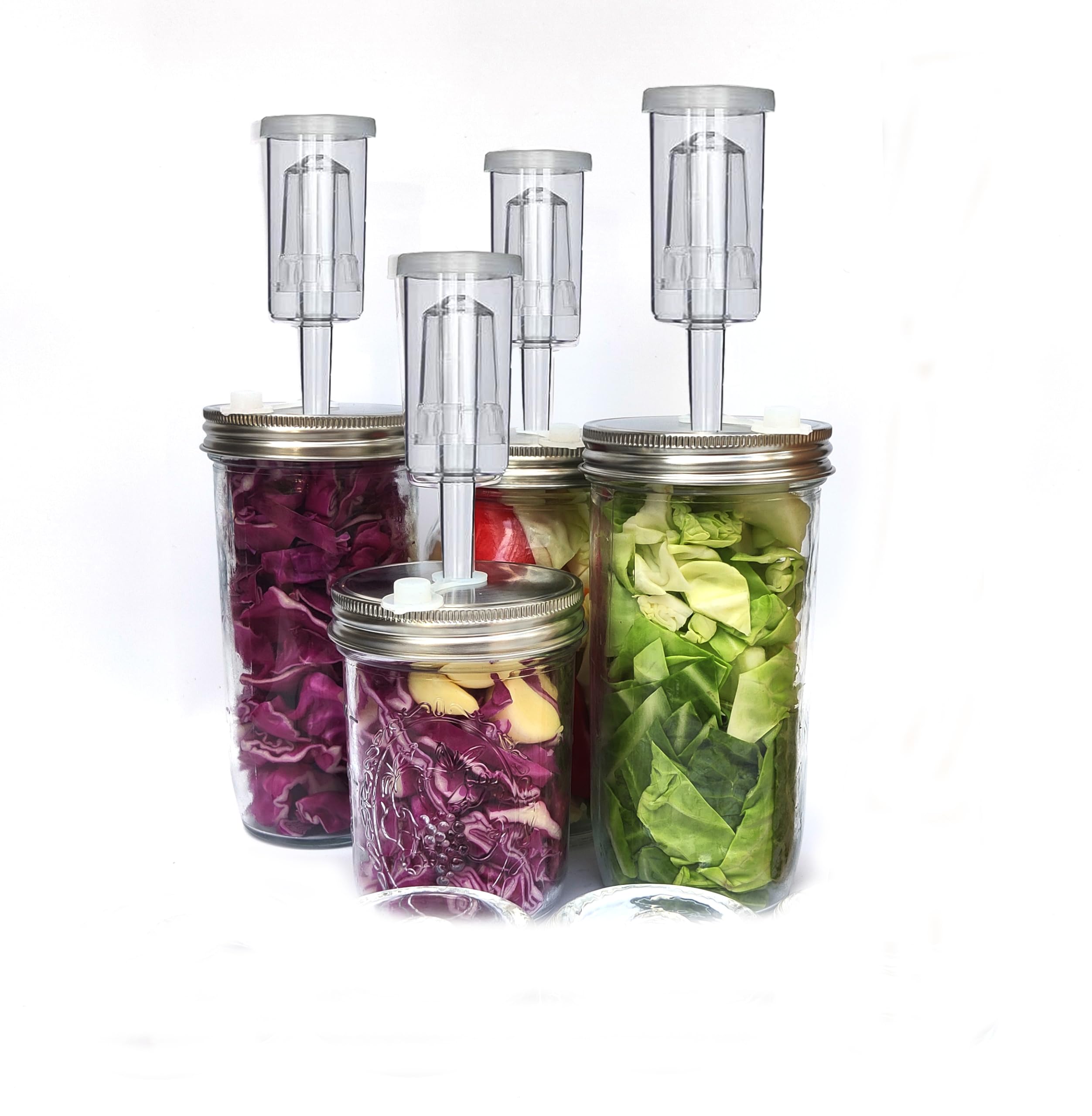 Amazon.com: 4 Set Fermentation Lids Kit for Wide Mouth Jars, 4 ...