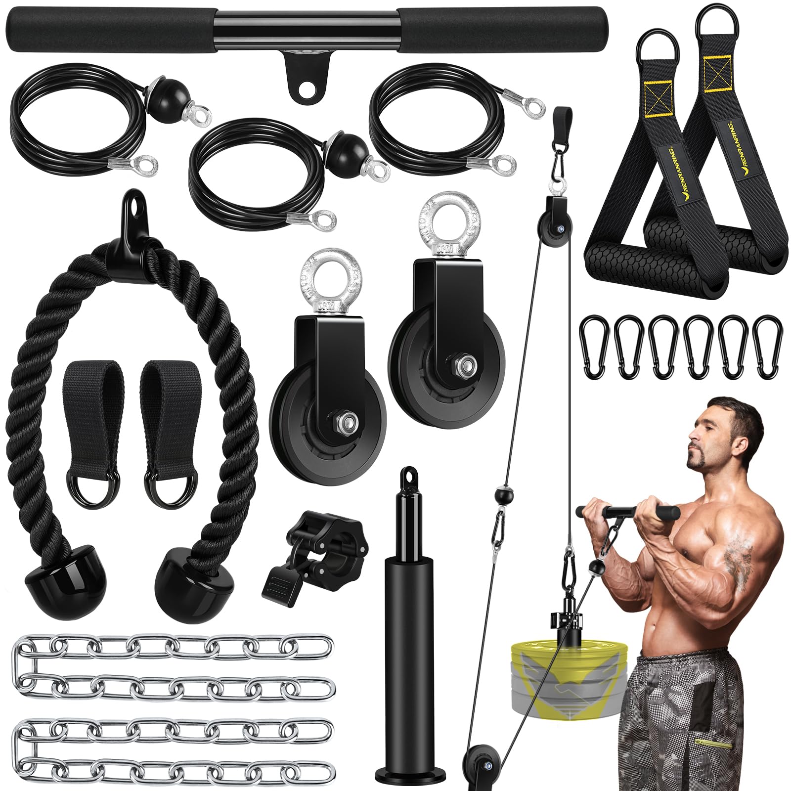 Snapklik.com : RENRANRING Fitness LAT And Lift Pulley System Gym ...