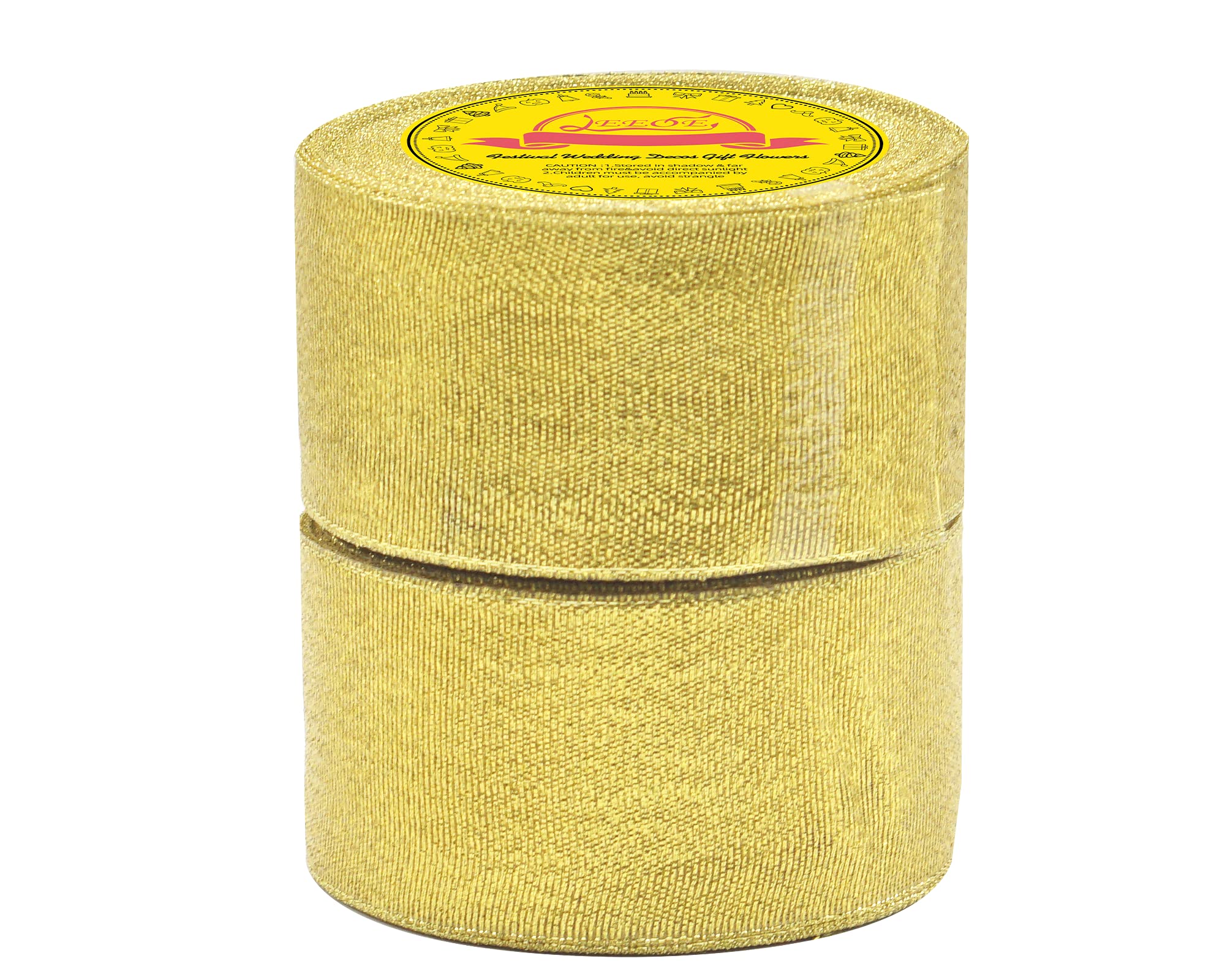 Snapklik.com : Gold Glitter Ribbon 2 Inch Wide Metallic Gold Ribbon For ...