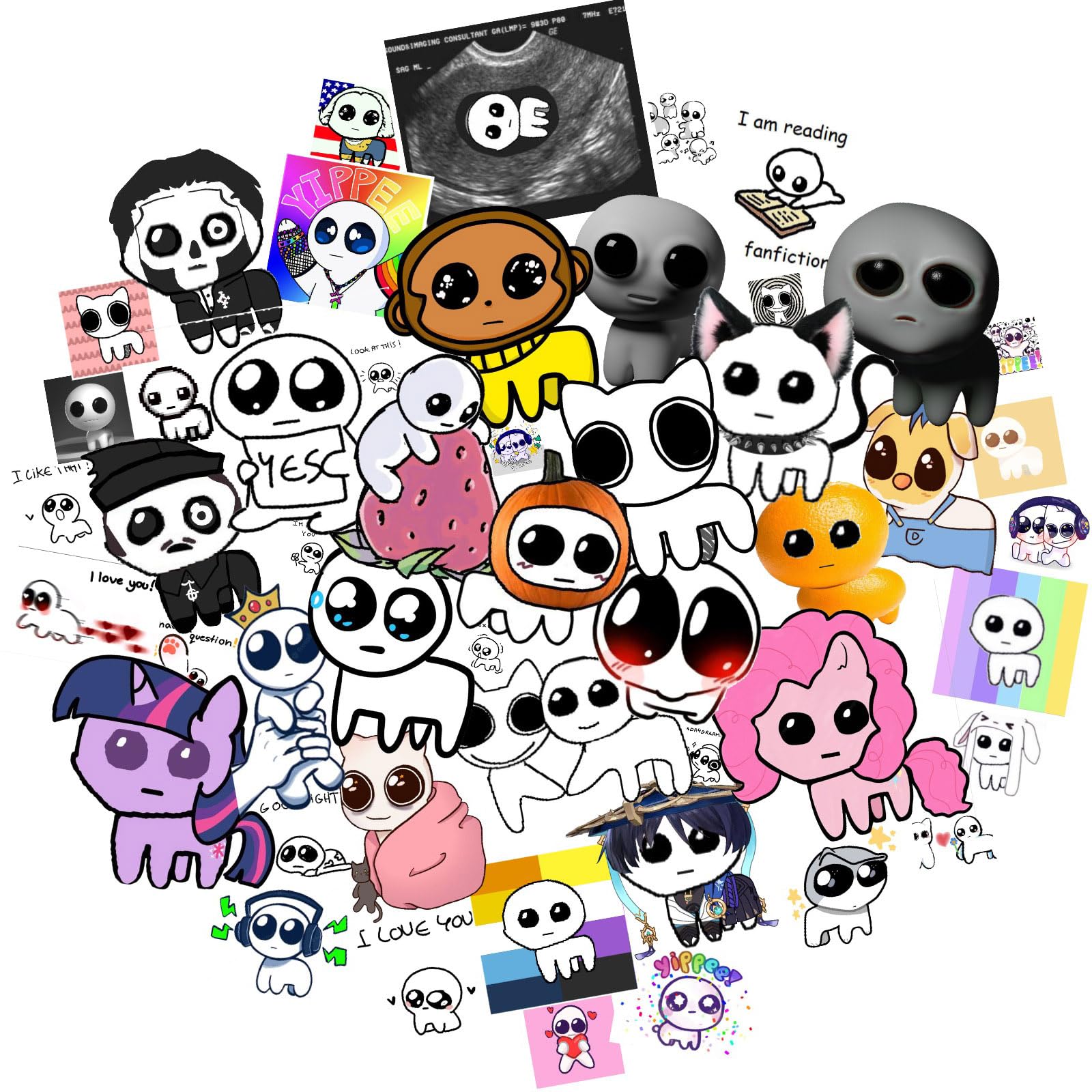 Amazon.com: 50PCS TBH Autism Creature Yippies Stickers Catoon ...