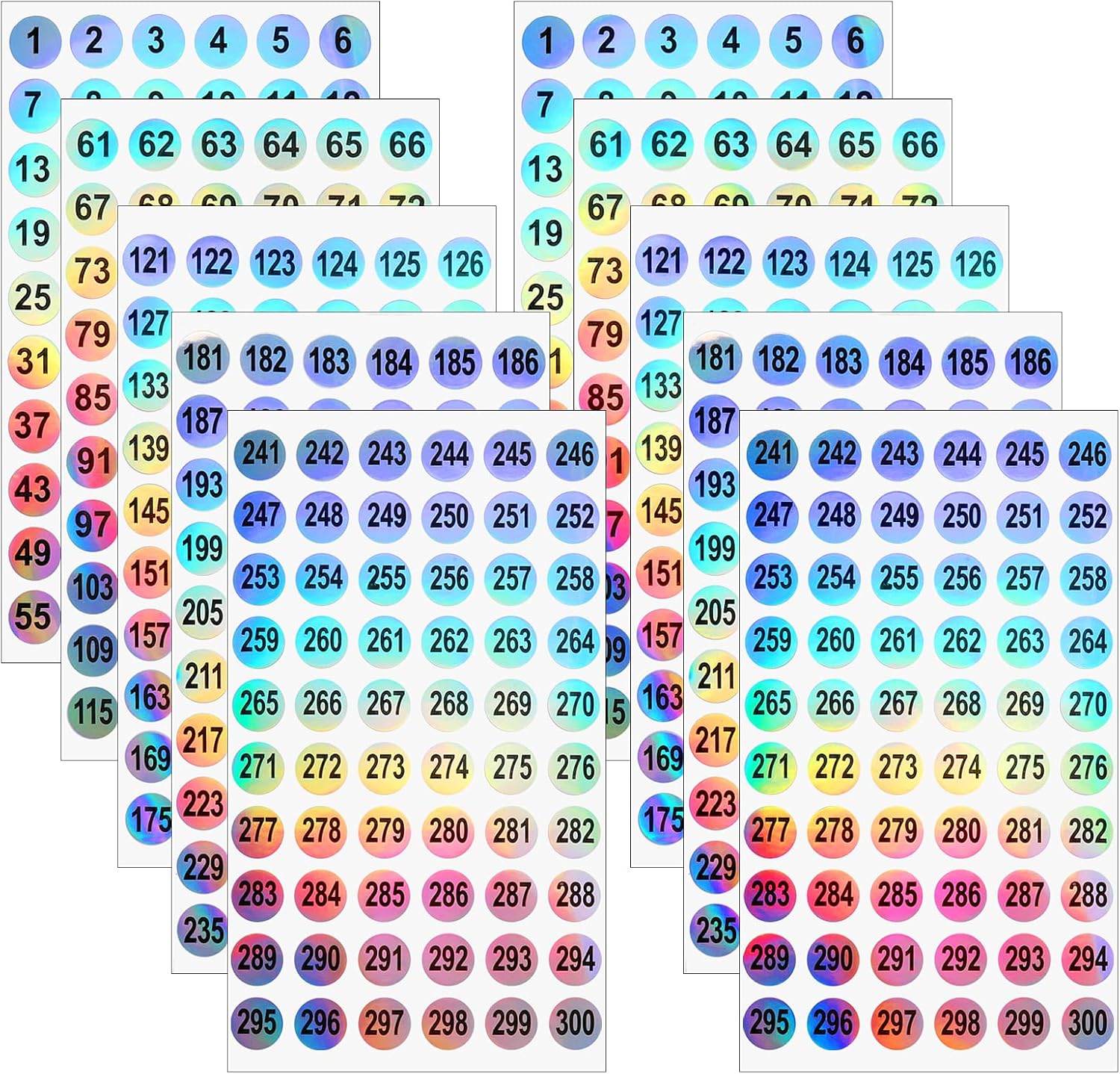 Amazon.com : Yolev Reflective Laser Number Stickers Self-Adhesive Label ...