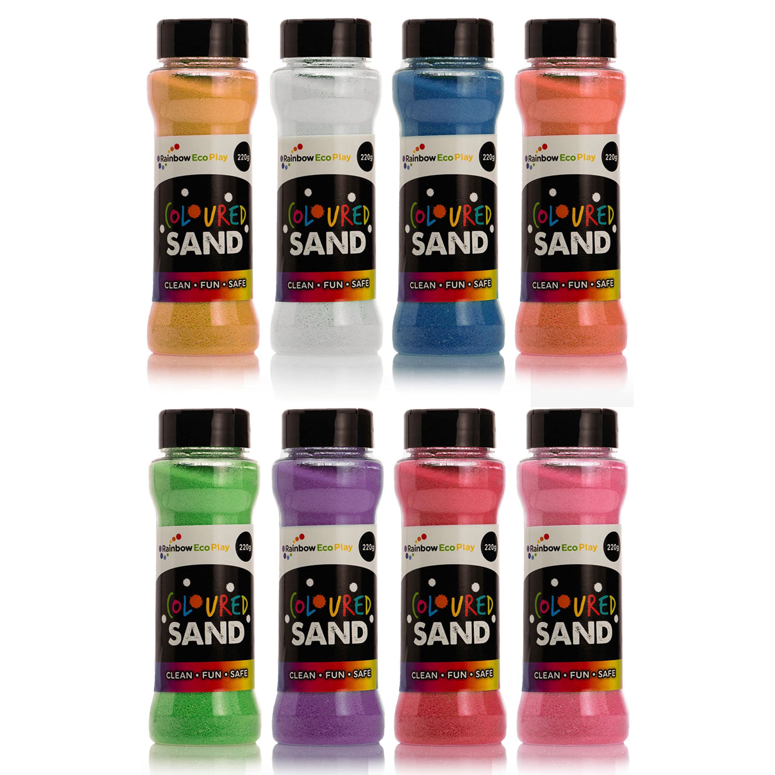 Rainbow Eco Play - Bright Coloured Shakers - Sand Shakers - 8x220g ...