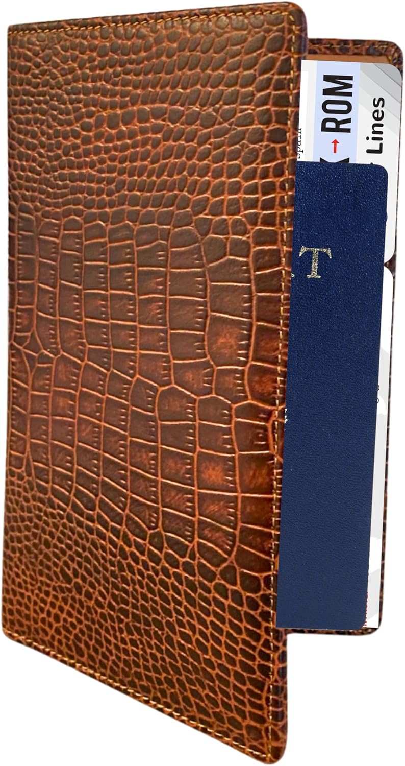 Amazon.com | Long Bifold Wallets for Men Women - Tall Crocodile Shaped ...