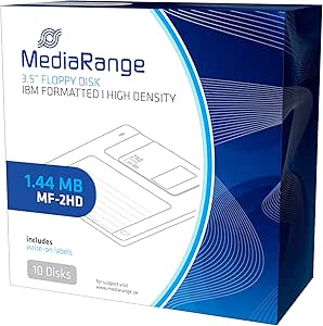 MediaRange 3,5 disketter 1,44 MB|MF-2HD, med metalllås, 10-pack : Amazon.se: Elektronik