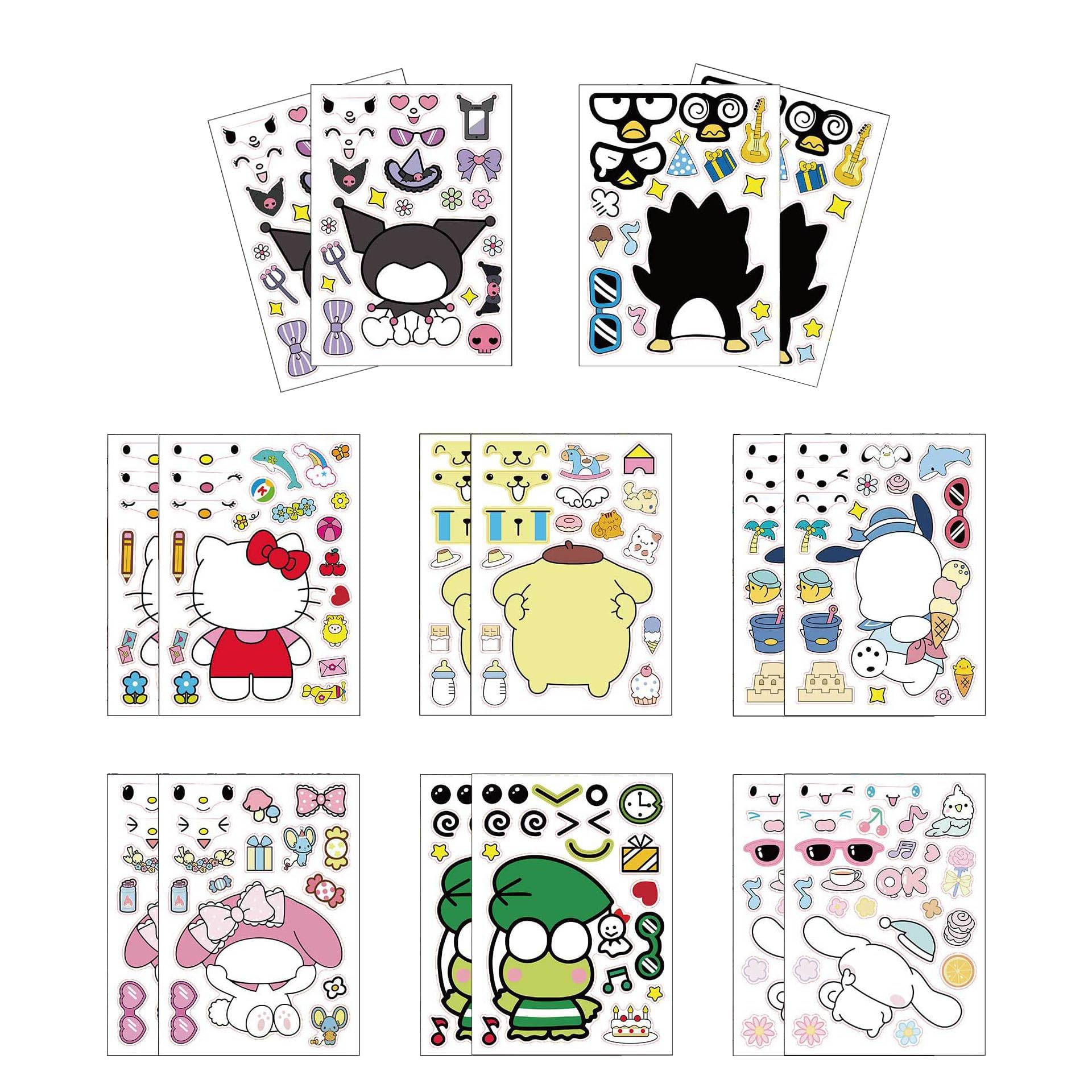 Buy 16 PCS Make A Face Sticker for Kids, Make Your Own Cartoon Sticker ...