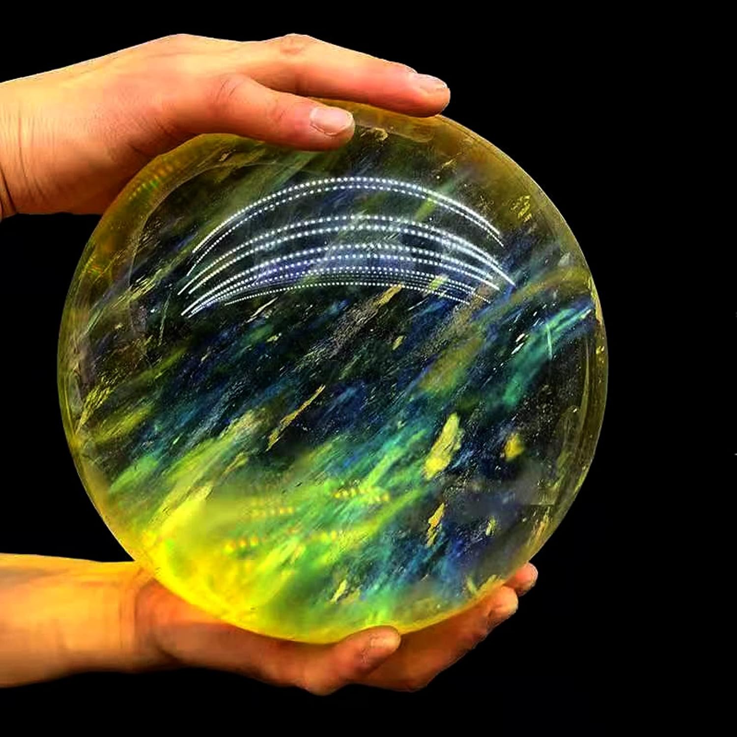 Amazon.com: y kaseibio Melting/Natural Multicolor Crystal Quartz Ball ...