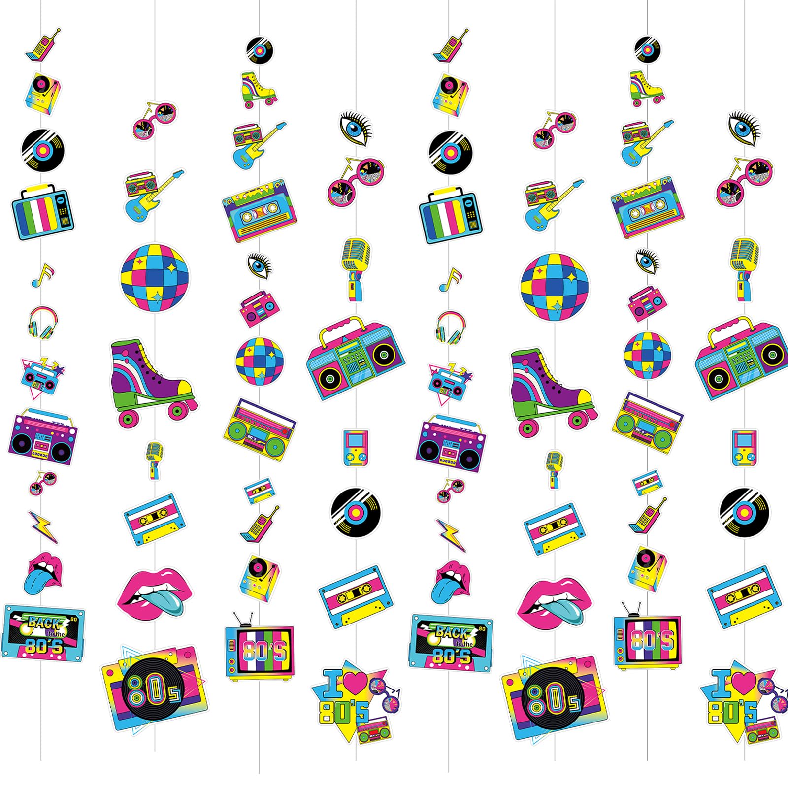 Amazon.com: 80s Party Decorations Back to The 80s Hanging Banner 1980s ...