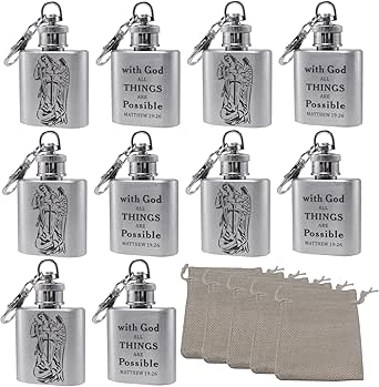 Amazon.com: Patron Saints Catholic Holy Water Bottles Keychain,Bible ...