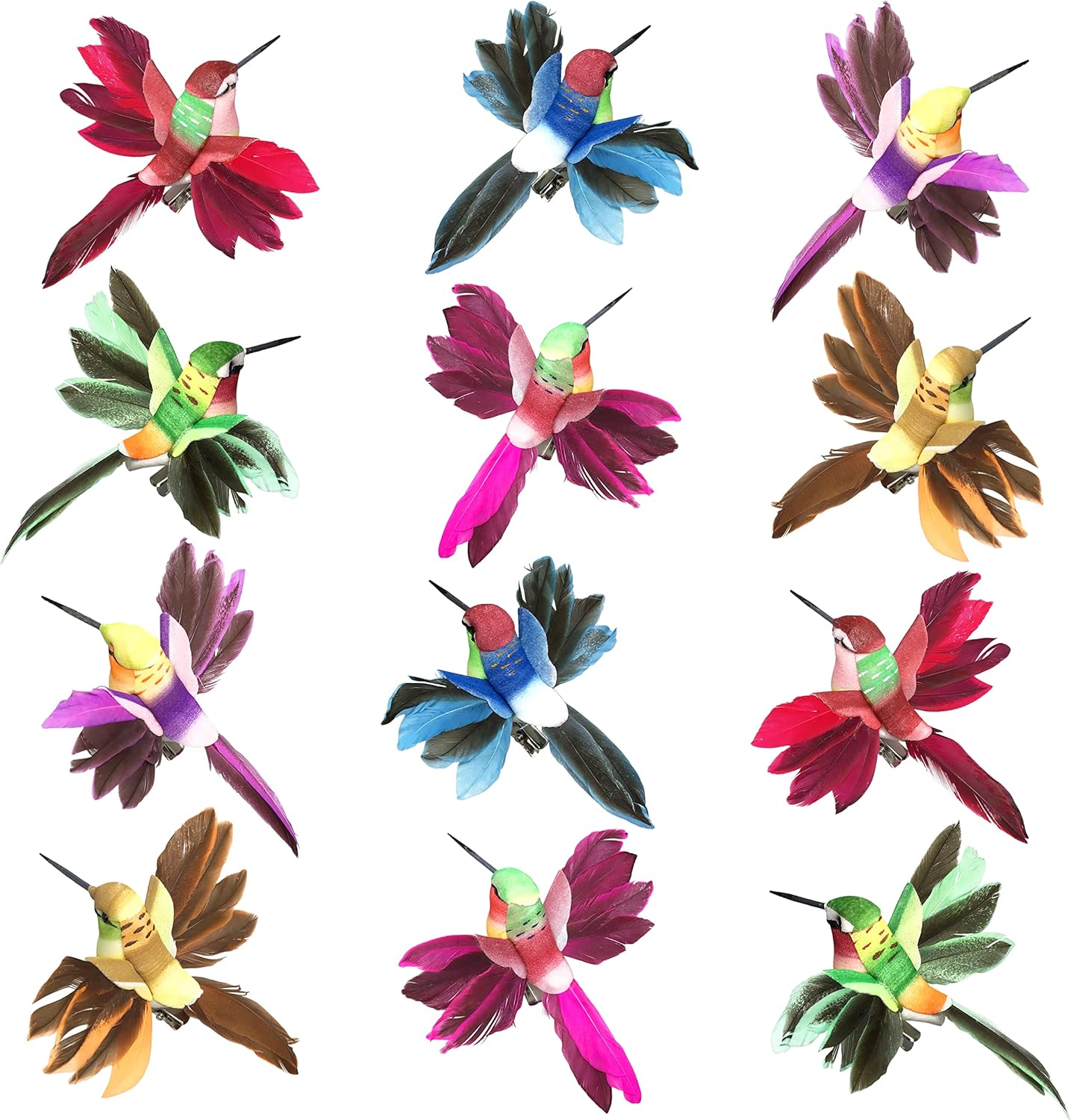 Amazon.com: Hummingbird Clip On Decorations - Set of 12- Wings Spread ...
