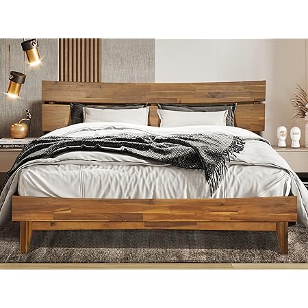 Amazon.com - Bme Vivian 14 Inch Deluxe Bed Frame with Headboard ...