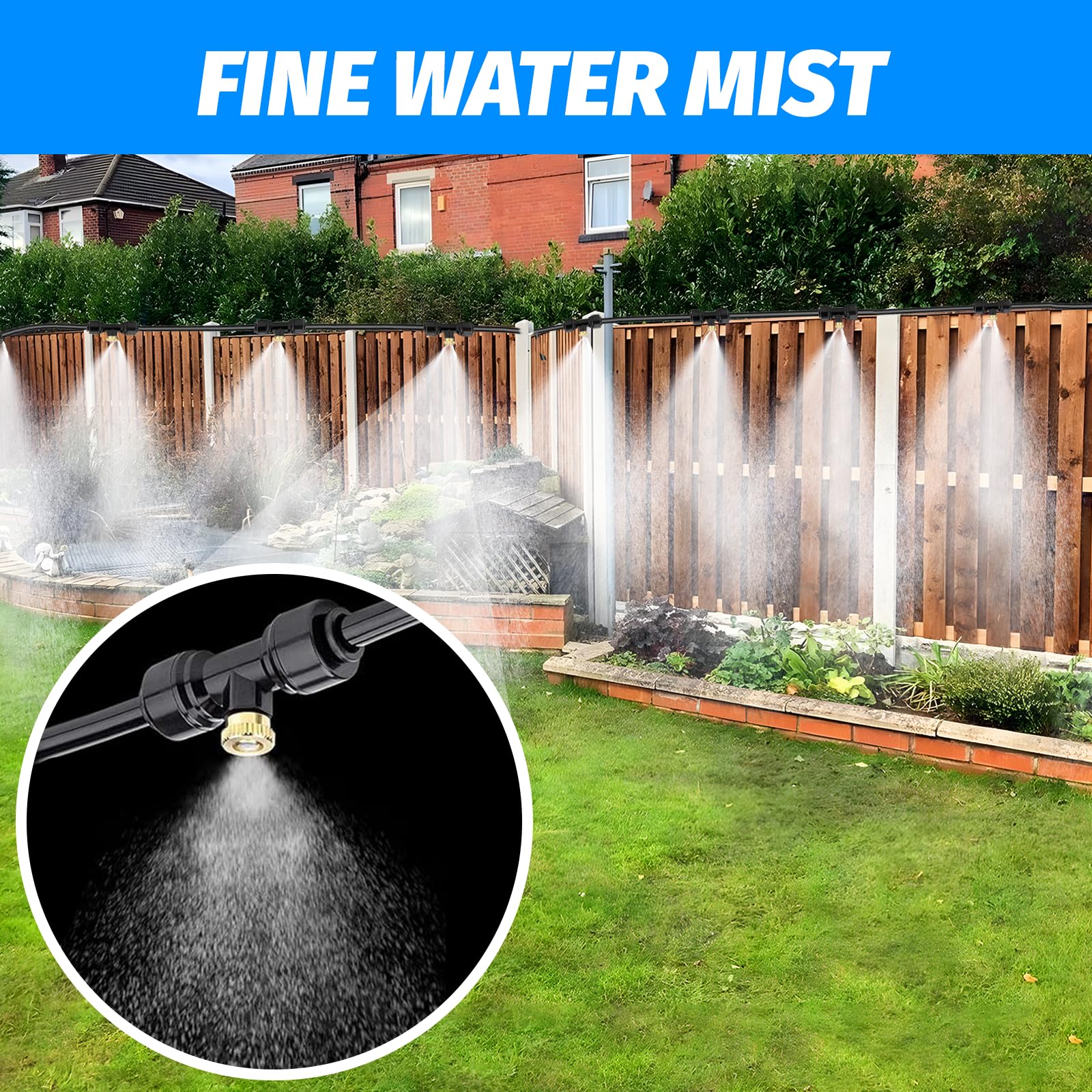 Snapklik.com : Outdoor Fan Misting System Kit, 26.2FT