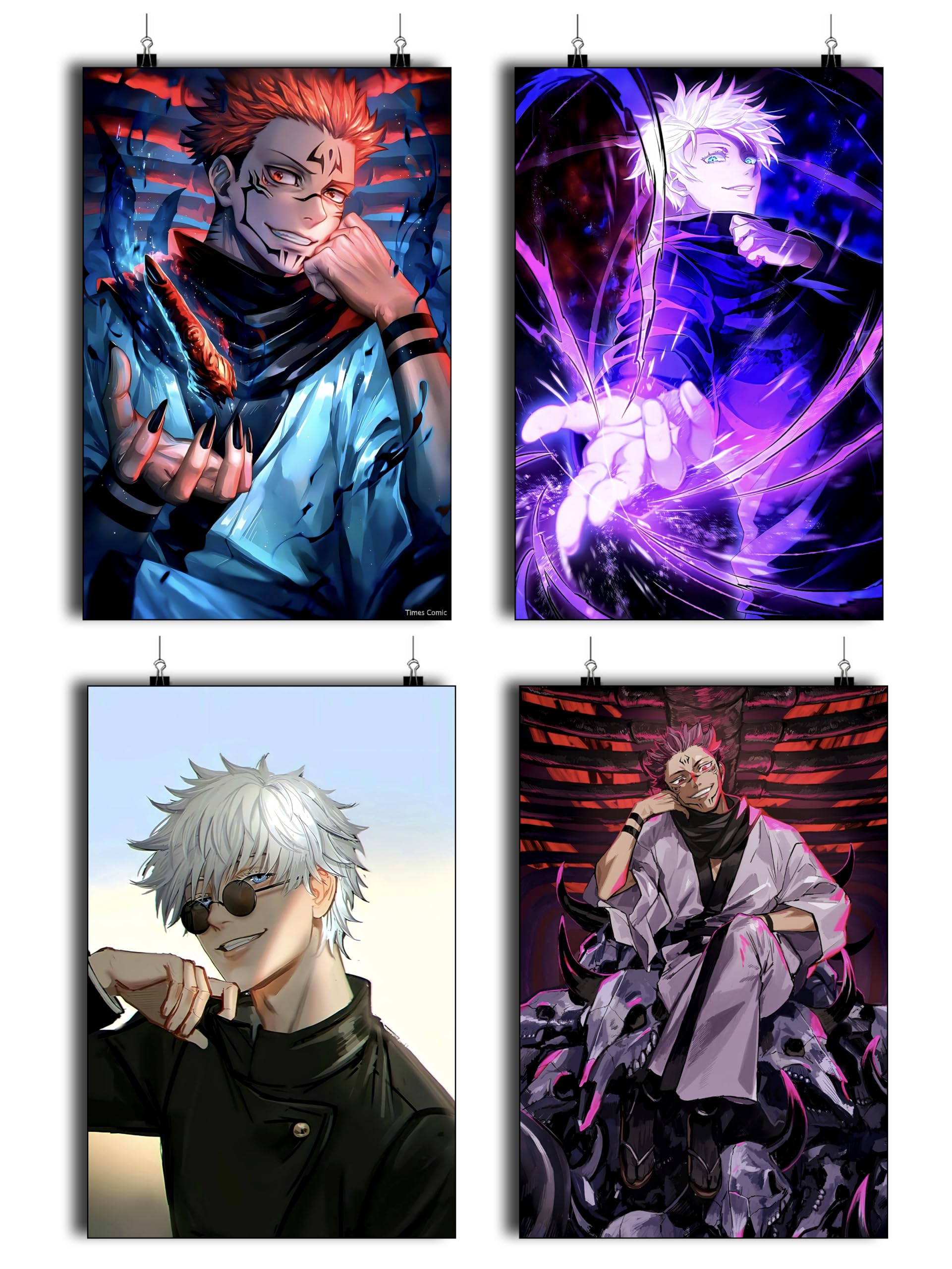 Buy Times Comic JJK Special Premium Pack of 4 in Big Size | Gojo purple ...