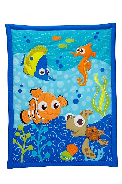 Amazon.com : Disney Nemo 3 Piece Crib Bedding Set : Baby
