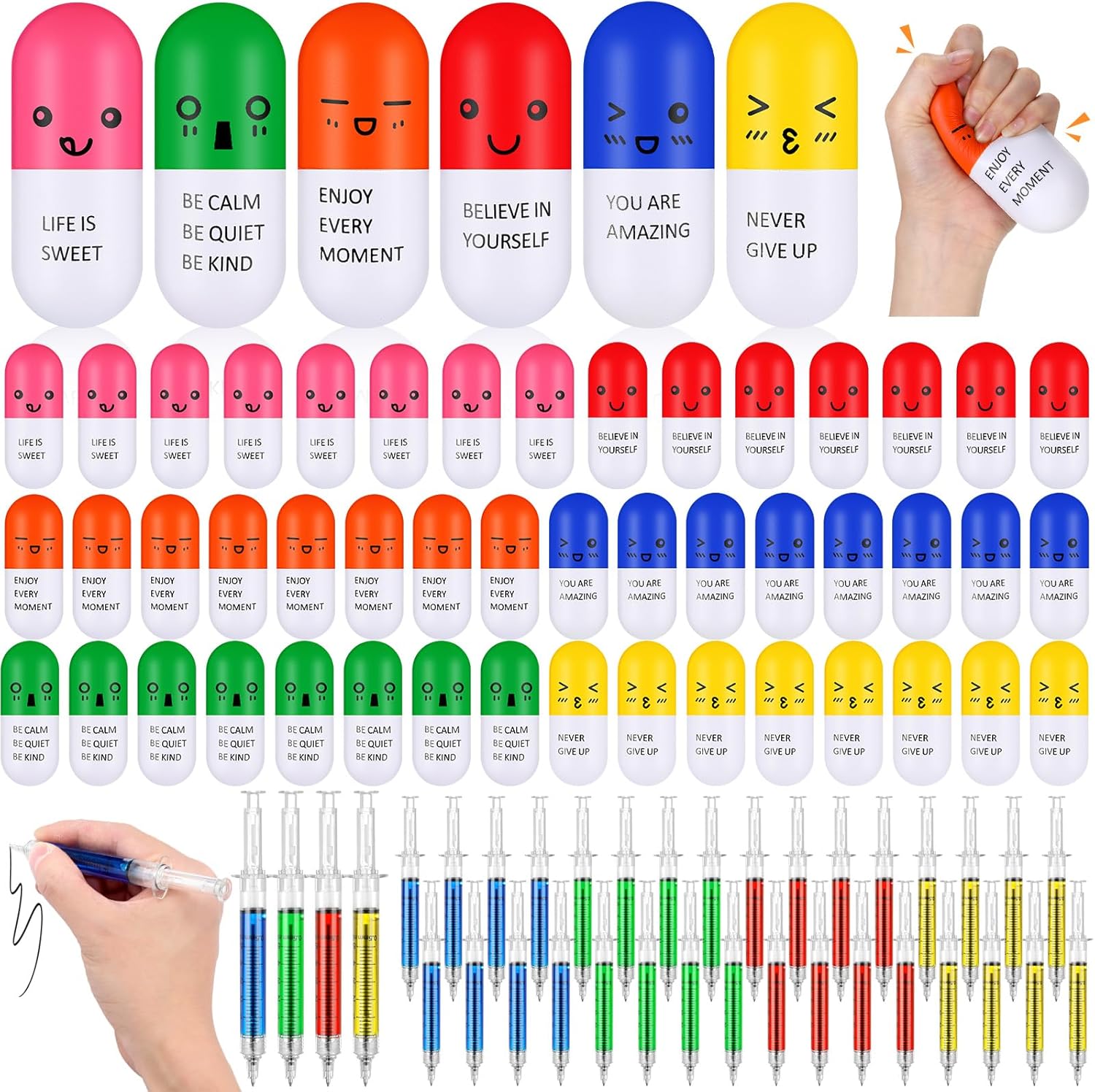 Amazon.com: Dispowreath Pill Stress Ball and Syringe Pens Set Include ...