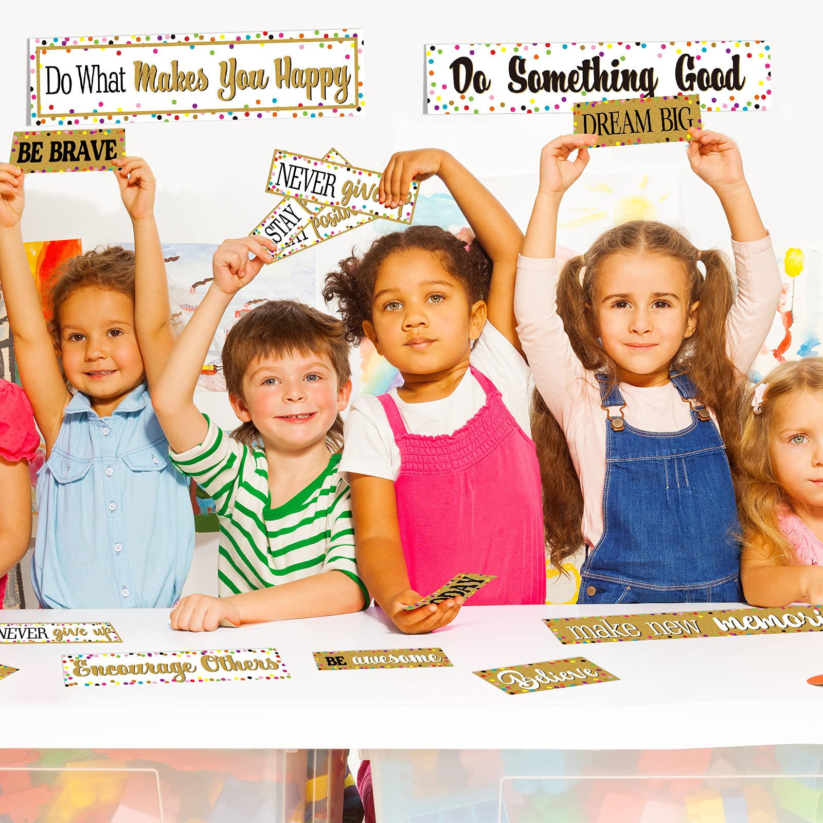 22 Pieces Motivational Gallery Bulletin Board Decorations, Confetti ...