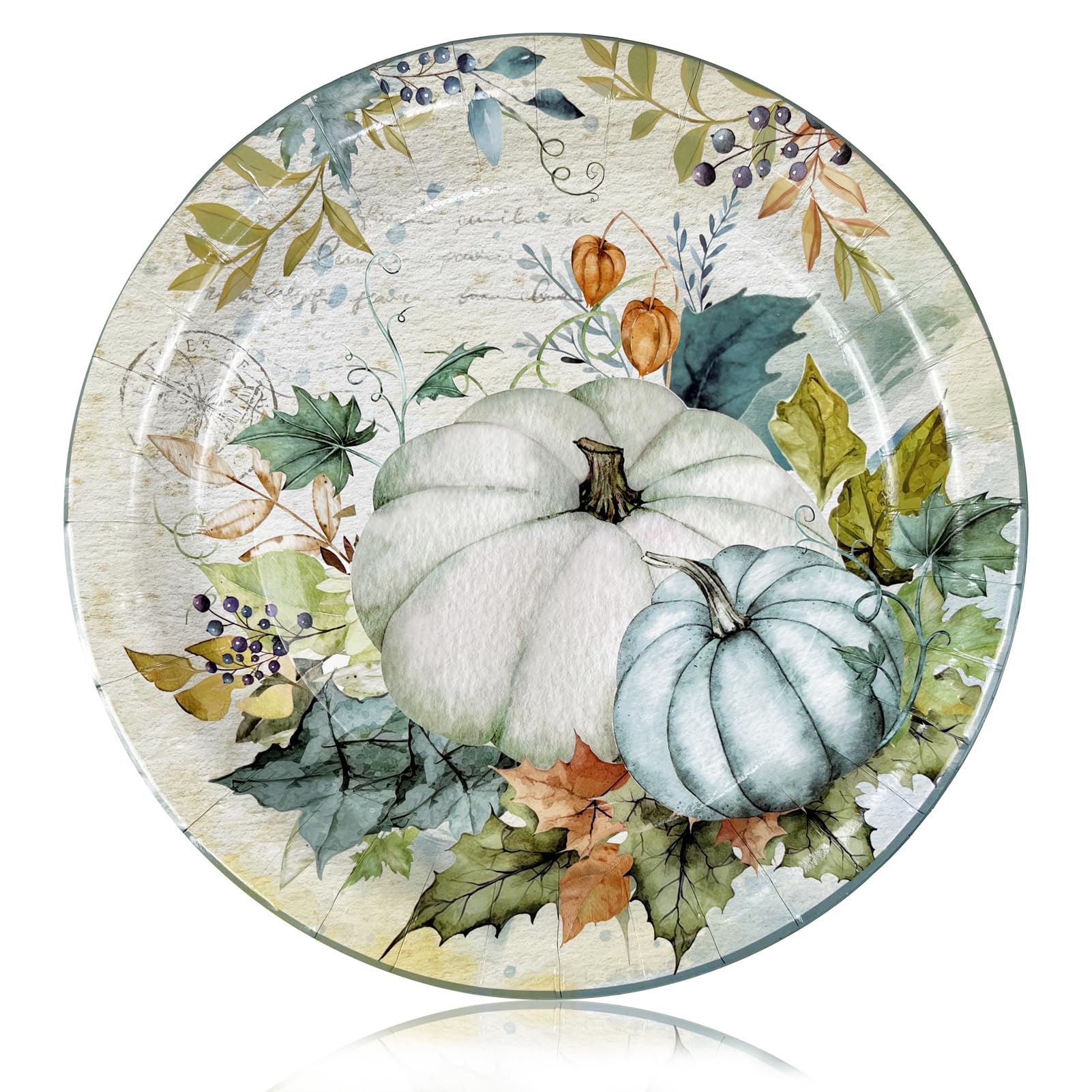 Amazon.com: CIEOVO 48 Pack Fall Disposable Plates Watercolor Pumpkin ...