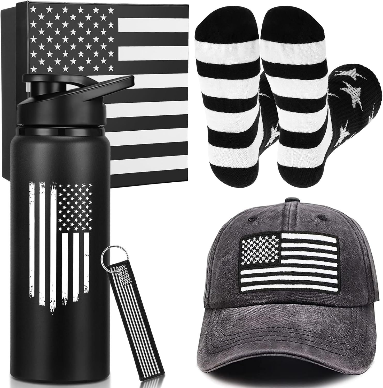 Amazon.com: Sieral American Flag Gifts Set for Men Include Tumbler ...