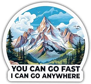 Amazon.com: Camping Stickers Funny Camper You Can Go Fast I Can Go ...