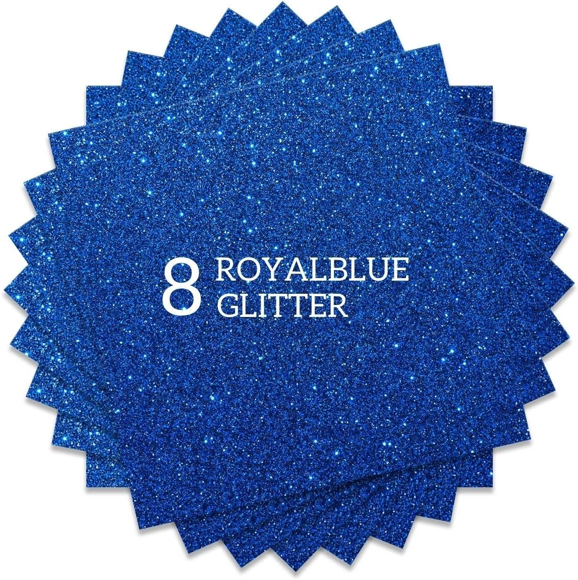 Amazon.com: FANSGUAR Royal Blue Glitter HTV Heat Transfer Vinyl Bundle ...