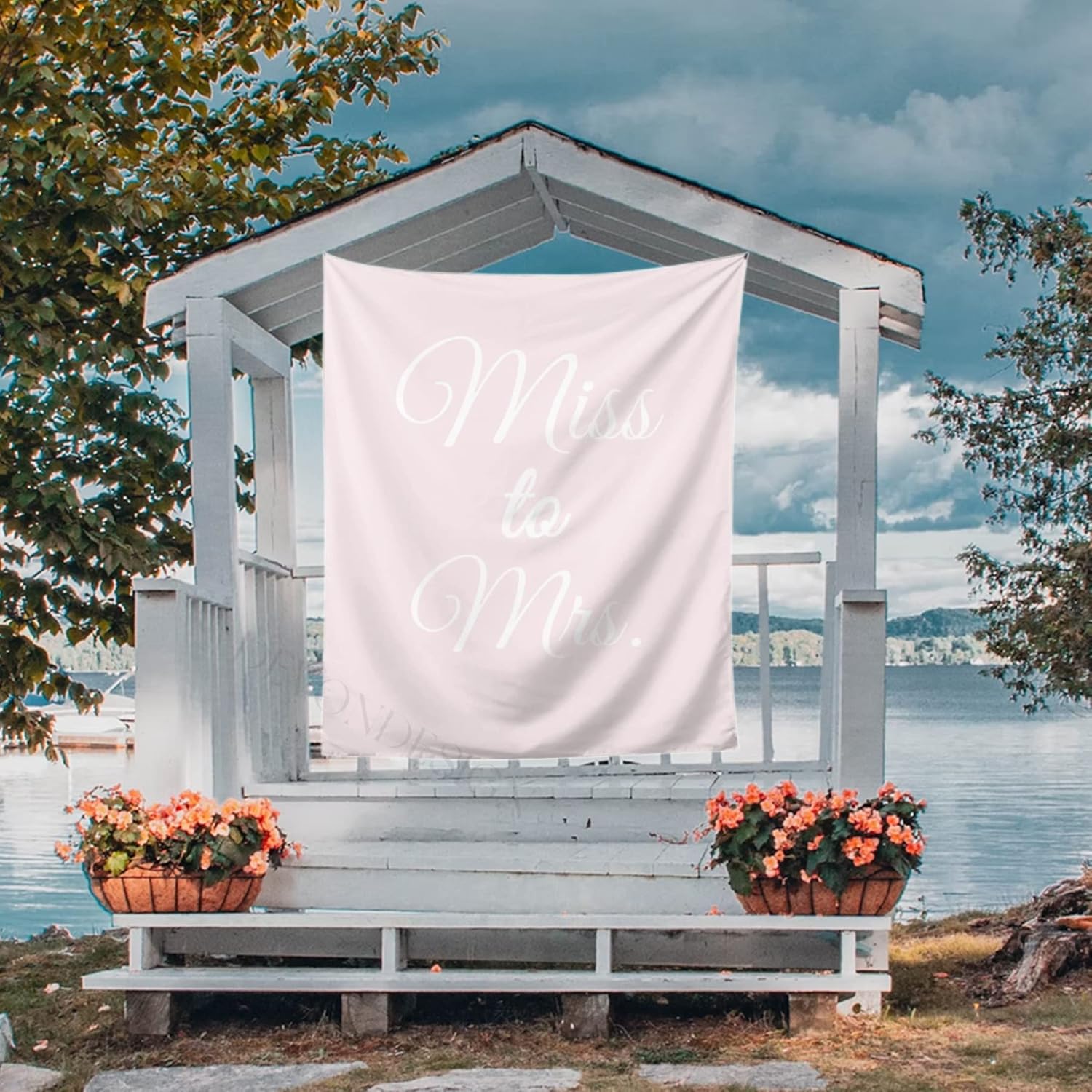 Amazon.com: Miss to Mrs Backdrop, Miss to Mrs Sign, Miss to Mrs ...