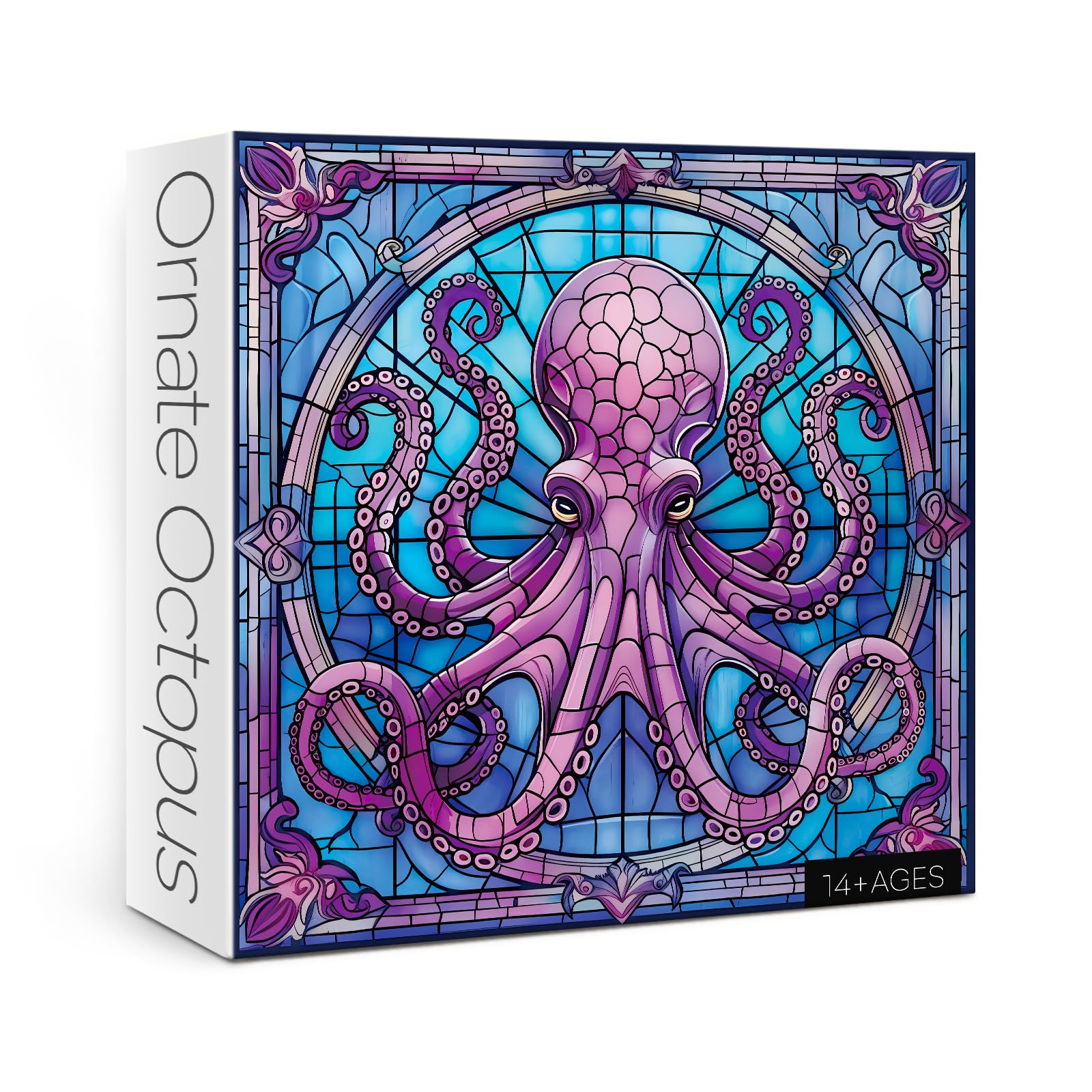 Amazon.com: Stained Glass Octopus Puzzles for Adults 1000 Pieces, Ocean ...