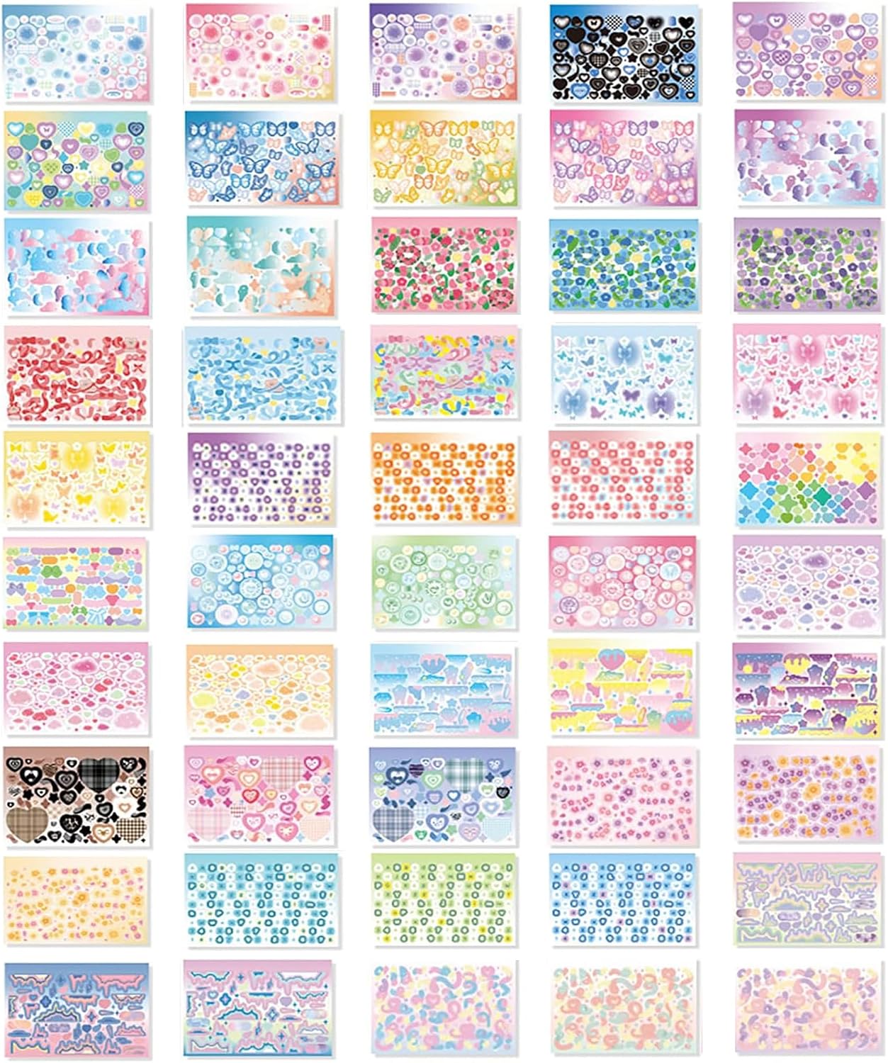 50 Sheets Scrapbook Stickers Book, BetterJonny 2500Pcs Colorful Sticker ...