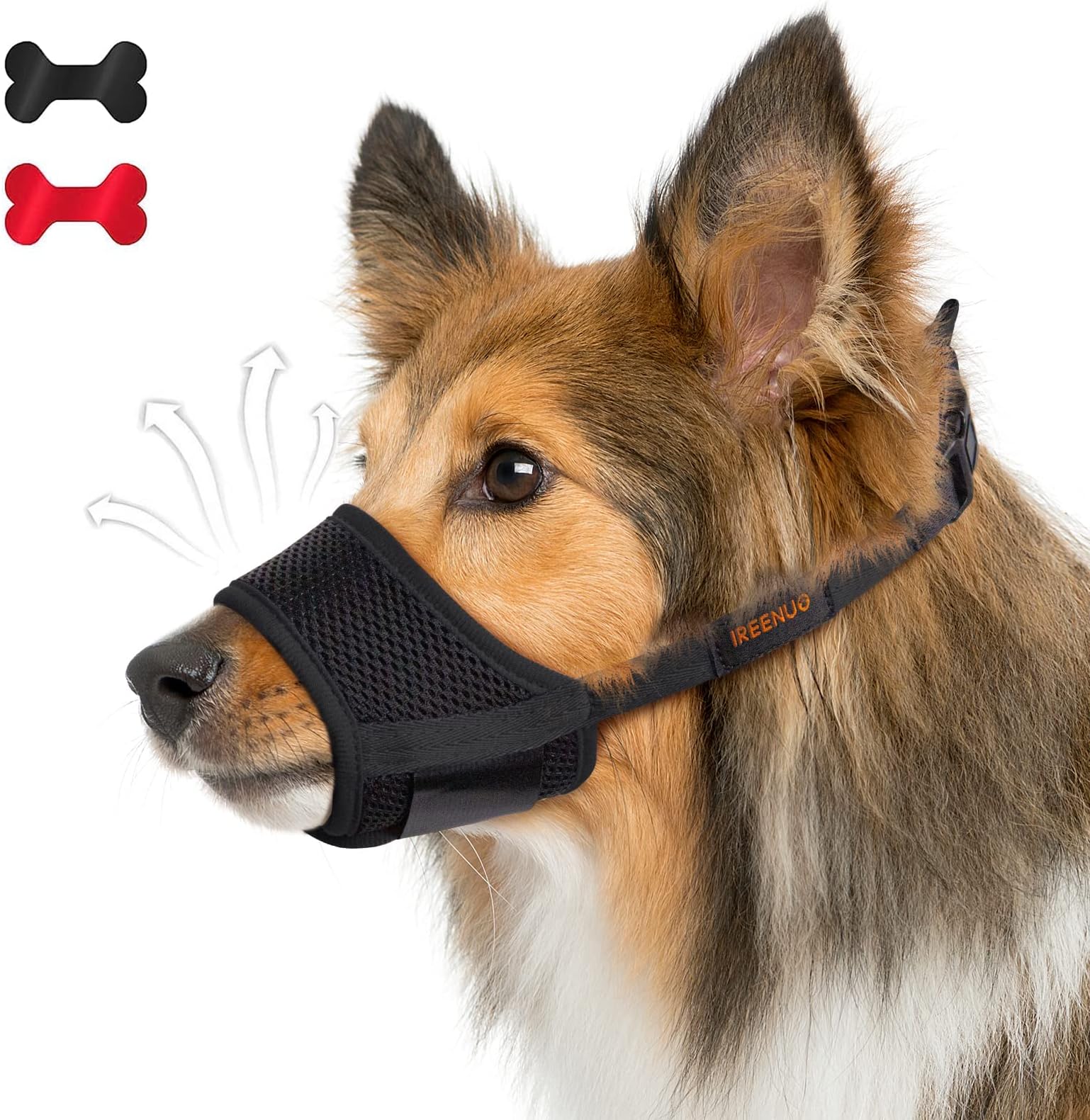 IREENUO Hunde Maulkorb, maulkorb kleine große Hunde mit Verstellbarer ...
