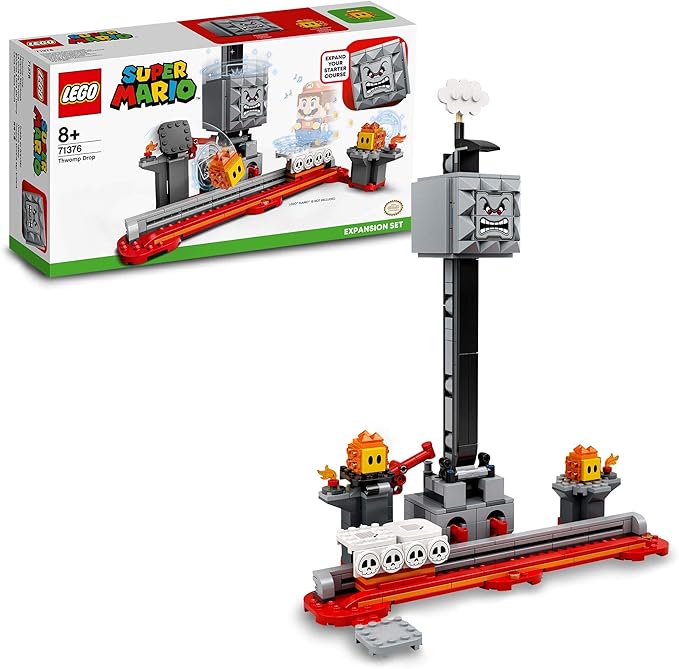 LEGO 71376 Super Mario Thwomp Drop Expansion Set : Amazon.co.uk: Toys ...