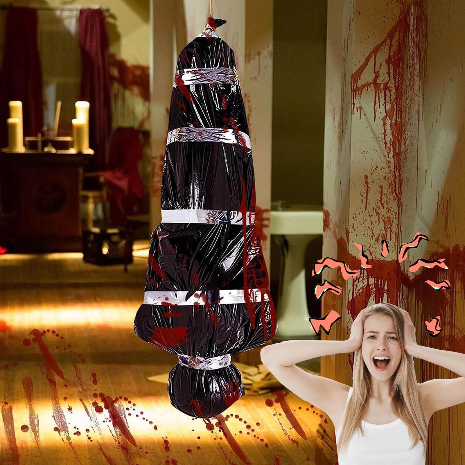 Amazon.com: 5 Ft Halloween Decorations Outdoor Scary Props, Creepiest ...