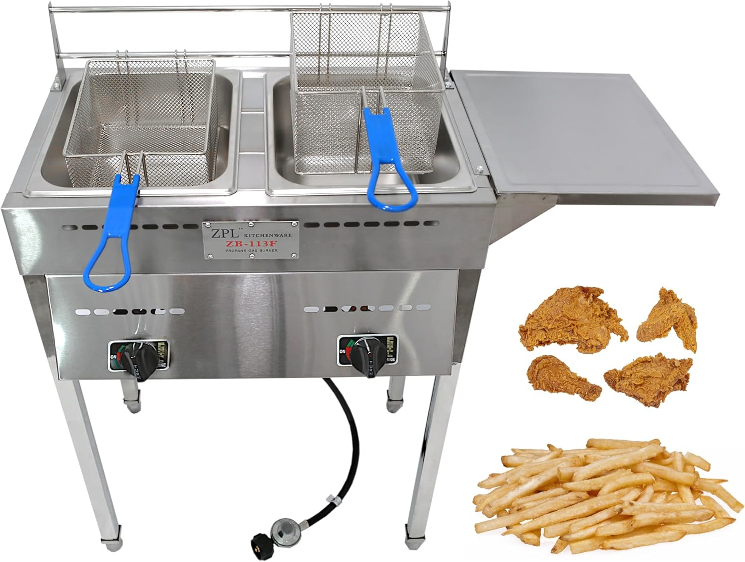 Amazon.com: ZPL Kitchenware Deep Fryer – Propane Deep Fryer for Outdoor ...