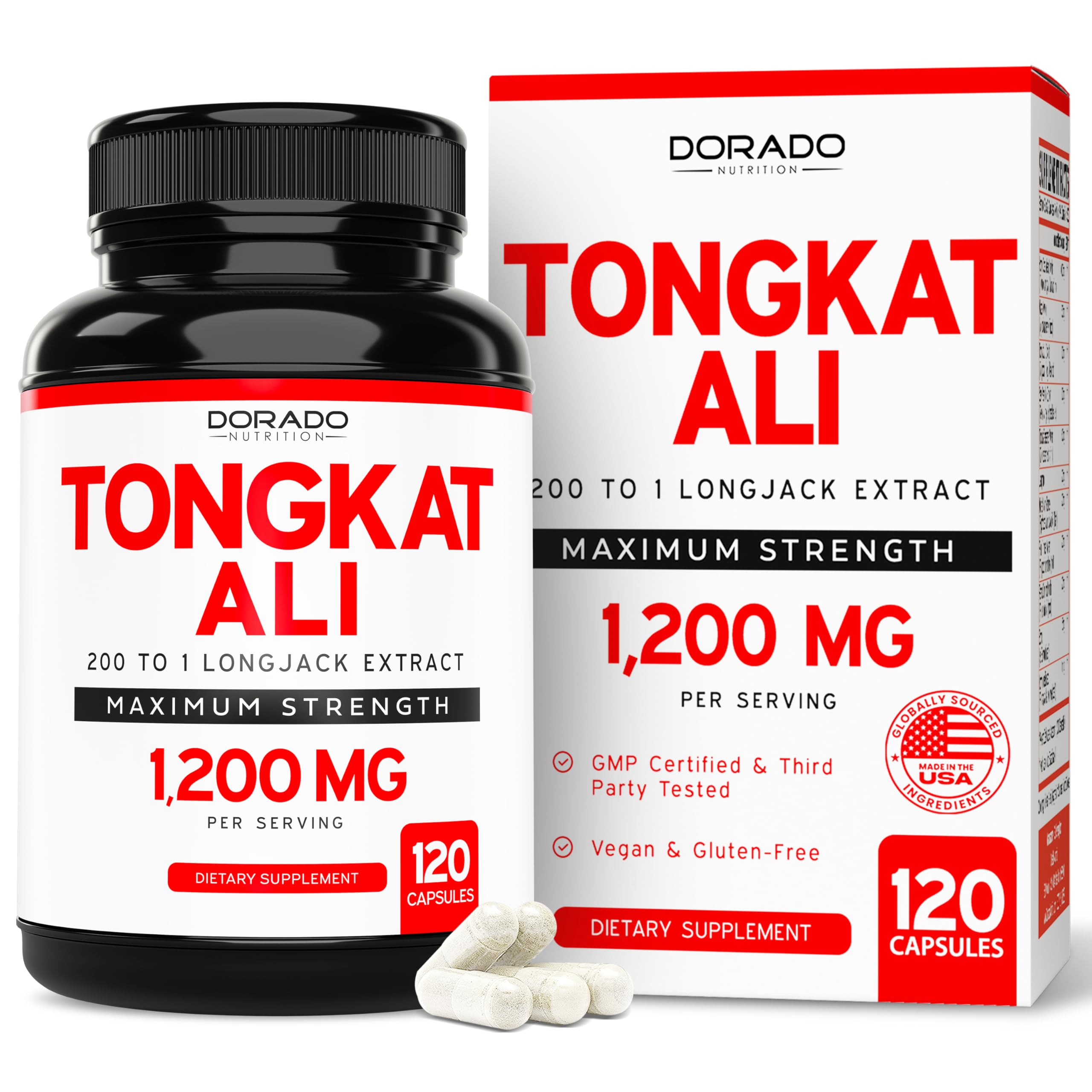 Amazon.com: Tongkat Ali For Men 1200mg (200 to 1 Extract) - 120 ...