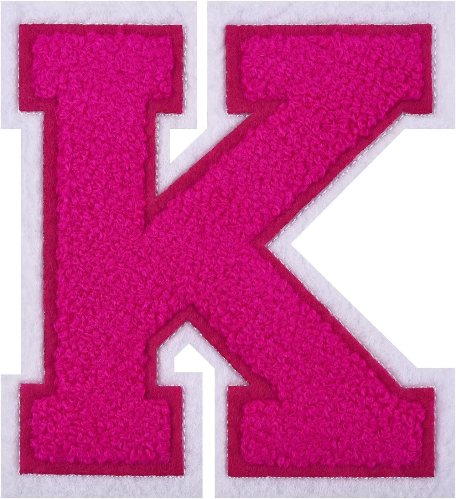 Amazon.com: PP Patch Pink Letters K Iron on Patches A-Z Alphabet Letter ...