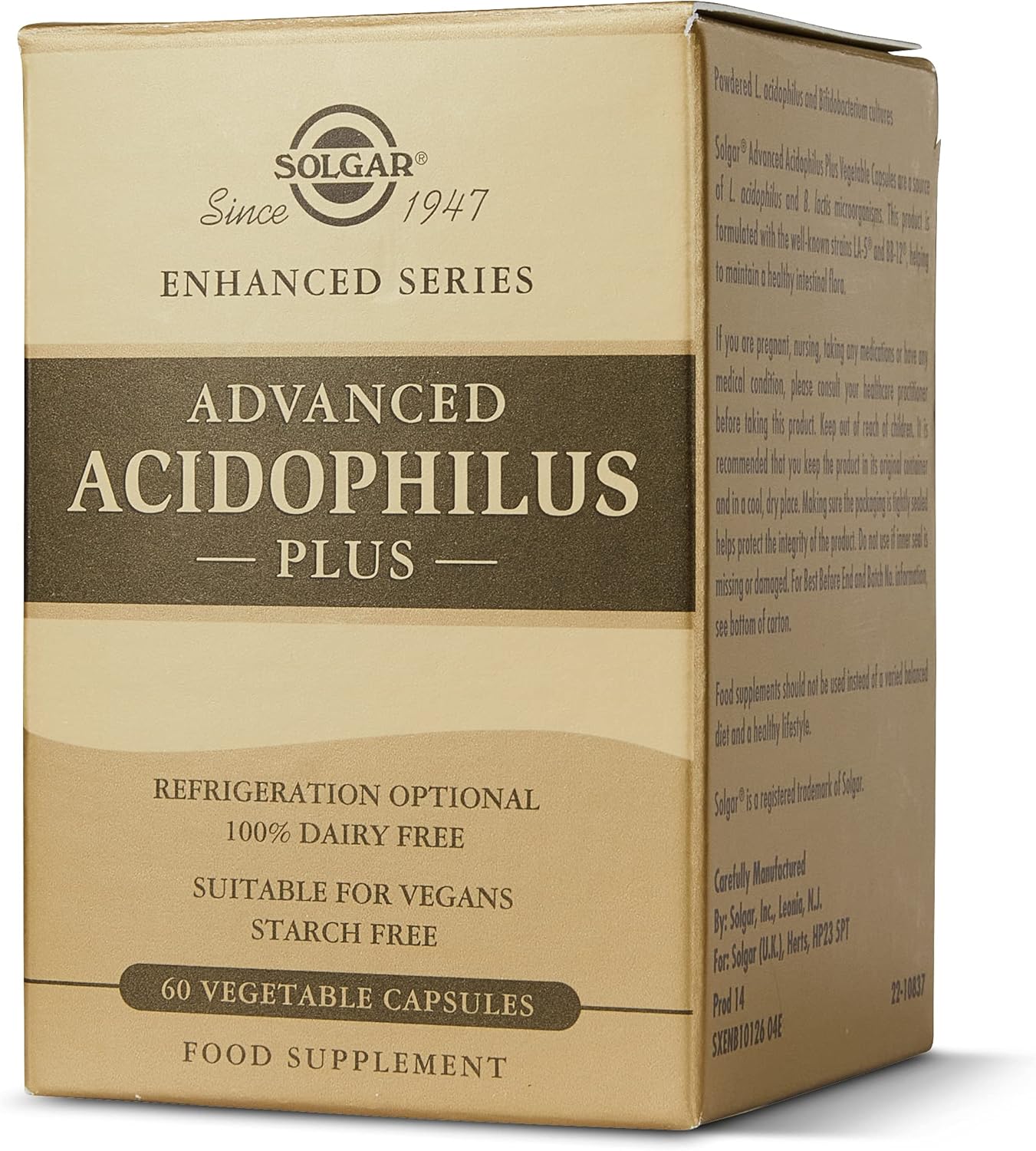 Solgar Advanced Acidophilus Plus Vegetable Capsules - Pack of 60 ...
