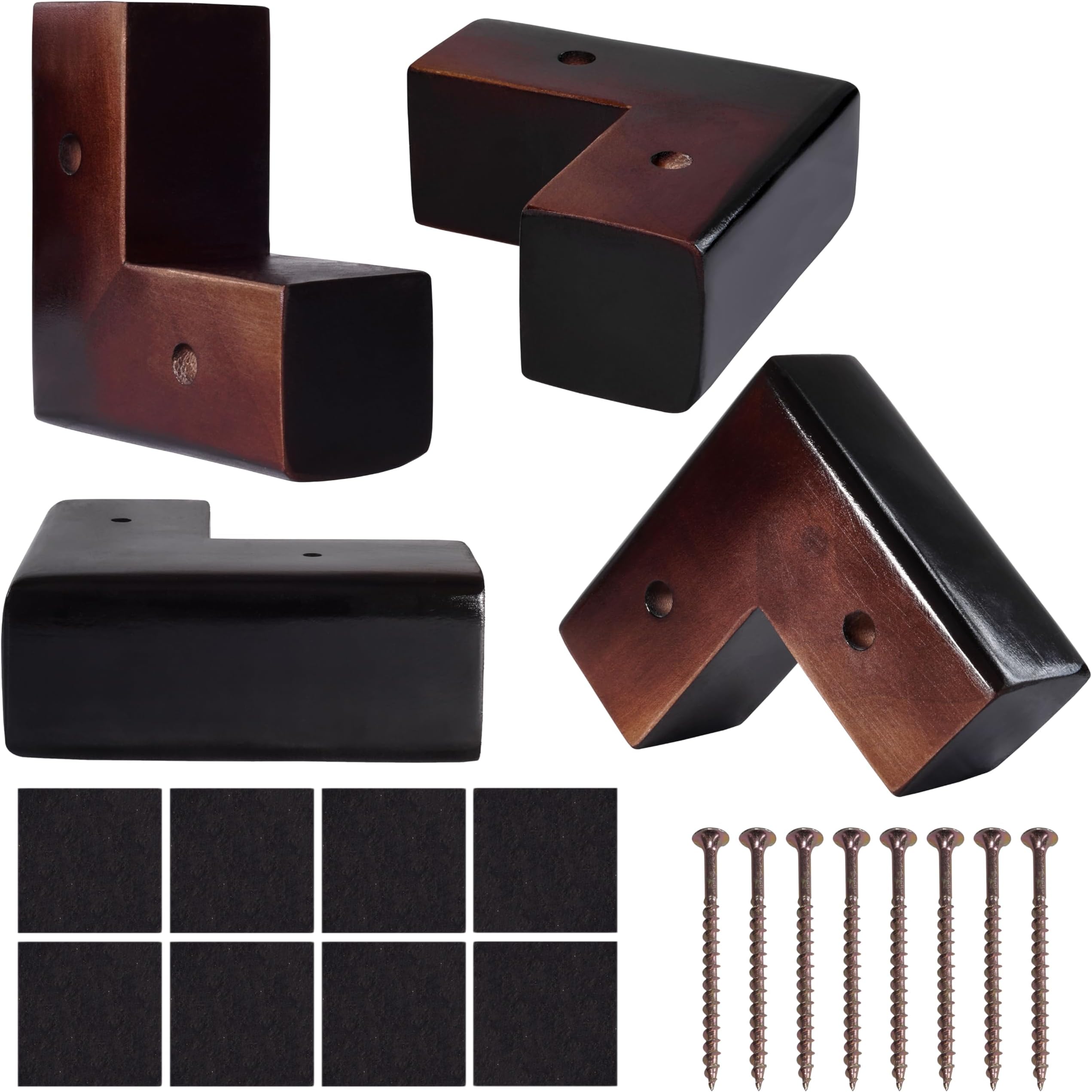 Amazon.com: Juexica Set of 8 Wooden Bed Riser 1.8 Inch High Sofa Feet ...