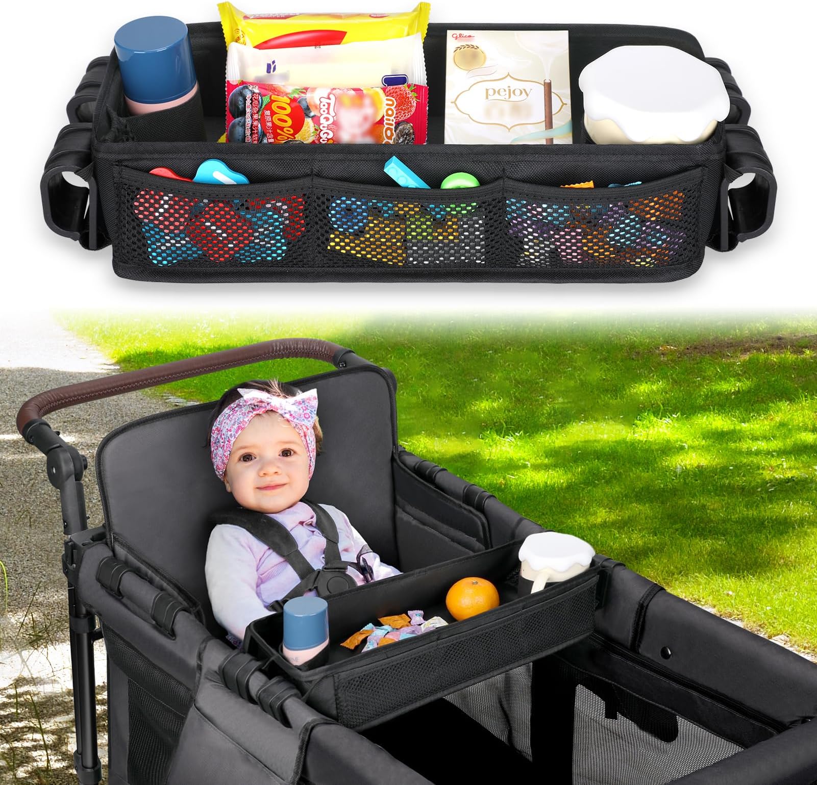 Amazon.com : AROUY Stroller Snack Tray Attachment - Universal Stroller ...