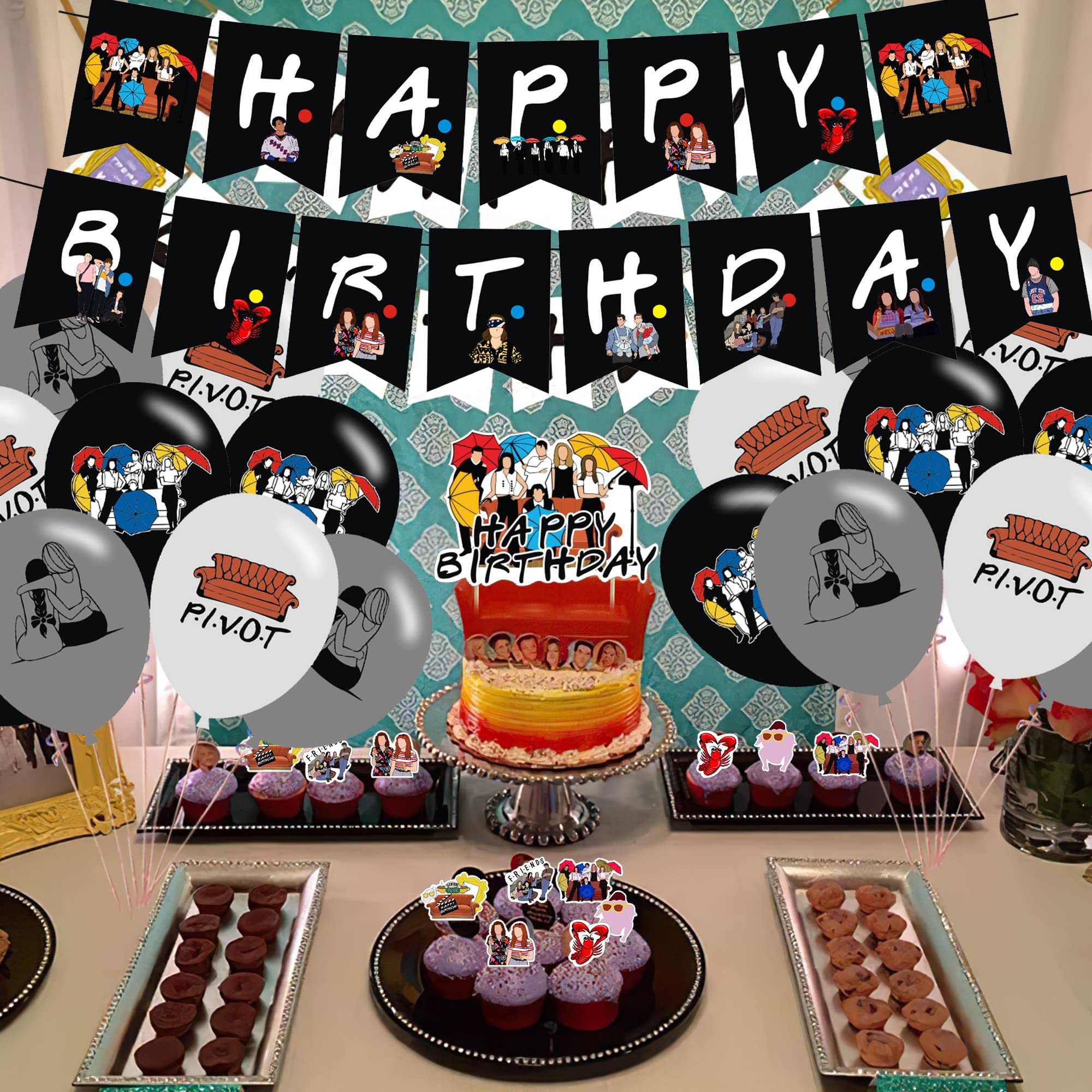 Friends Themed Party Decorations,Friends TV Show Party Supplies Set ...
