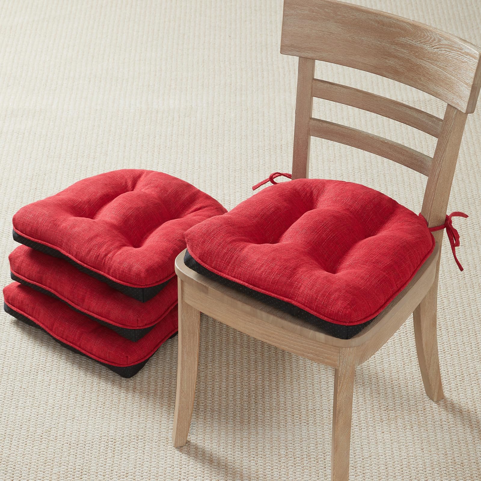 Amazon.com: Quilmfoam Chair Cushions for Dining Chairs Set of 4 ...